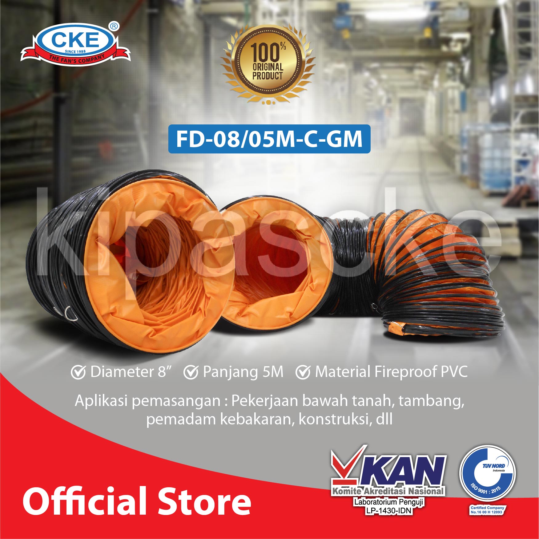 FD-08/05M-C-GM | Flexible Duct | KIPAS CKE