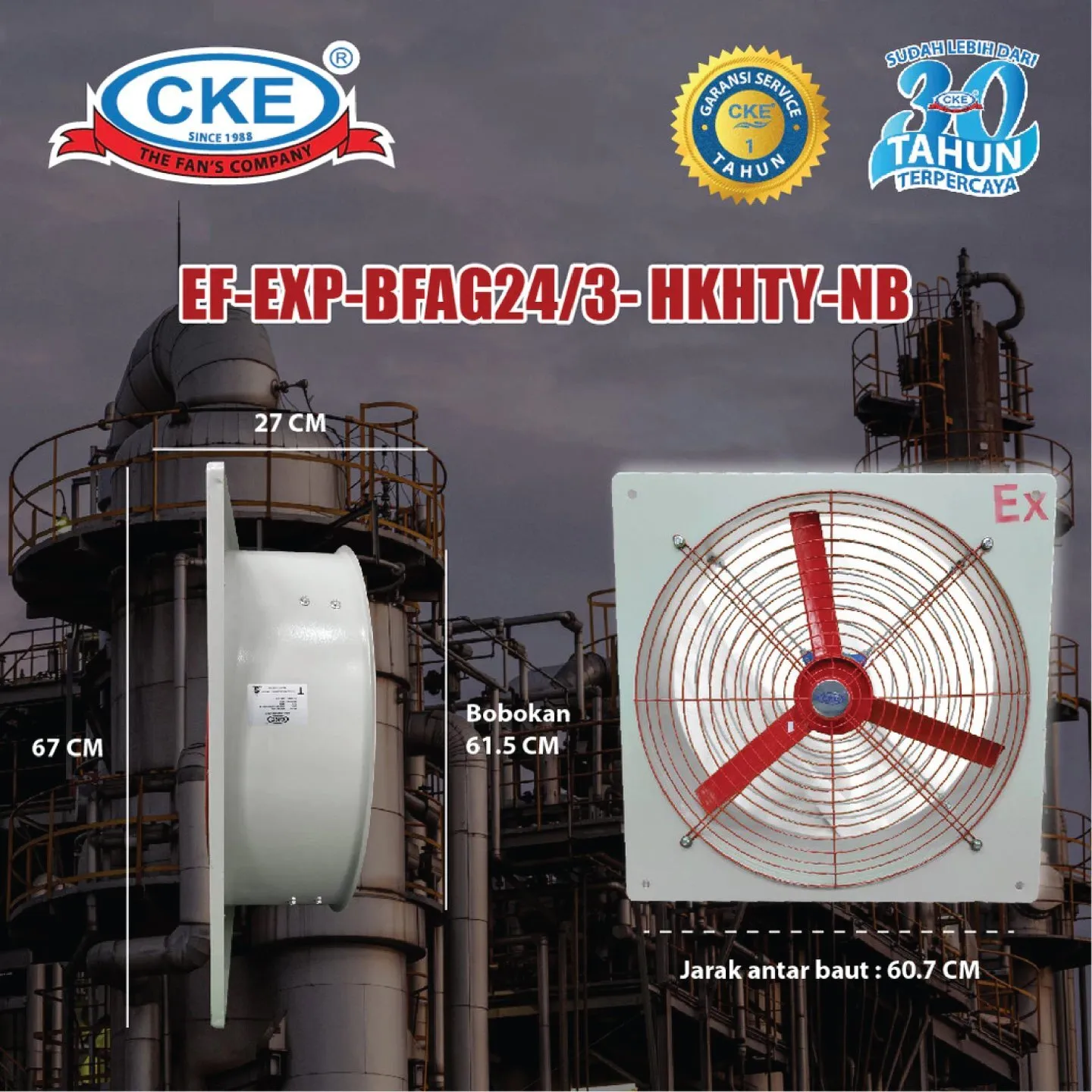 EF-EXP-BFAG24/3-HKHTY-NB | Exhaust Fan | KIPAS CKE
