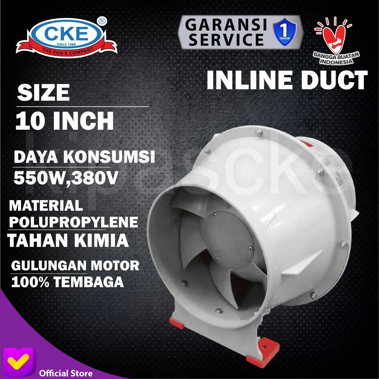 CD-FSJG-2.5T-NO | Inline Duct | KIPAS CKE