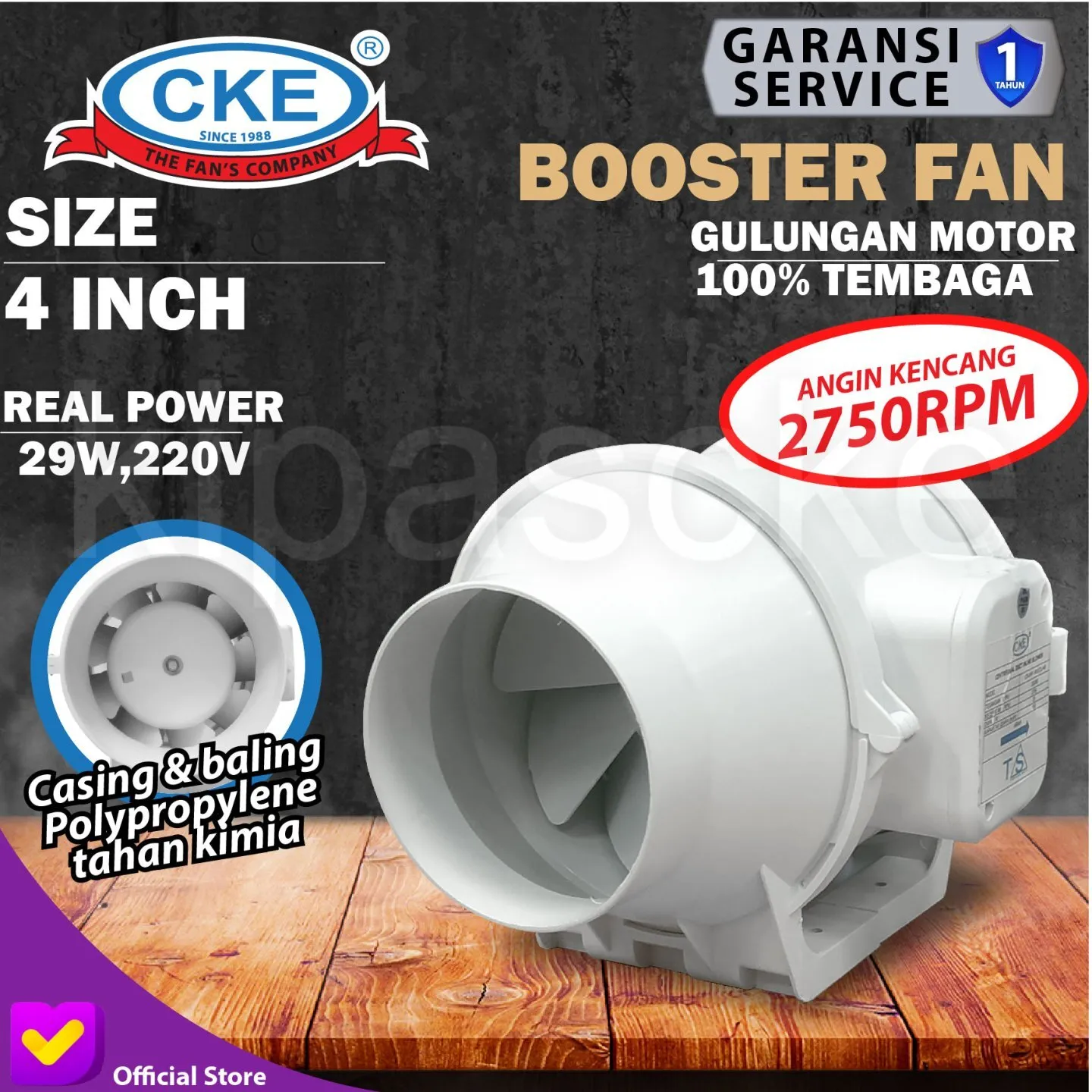 CDI-BXF-100(2C)L-NB | Inline Duct | KIPAS CKE