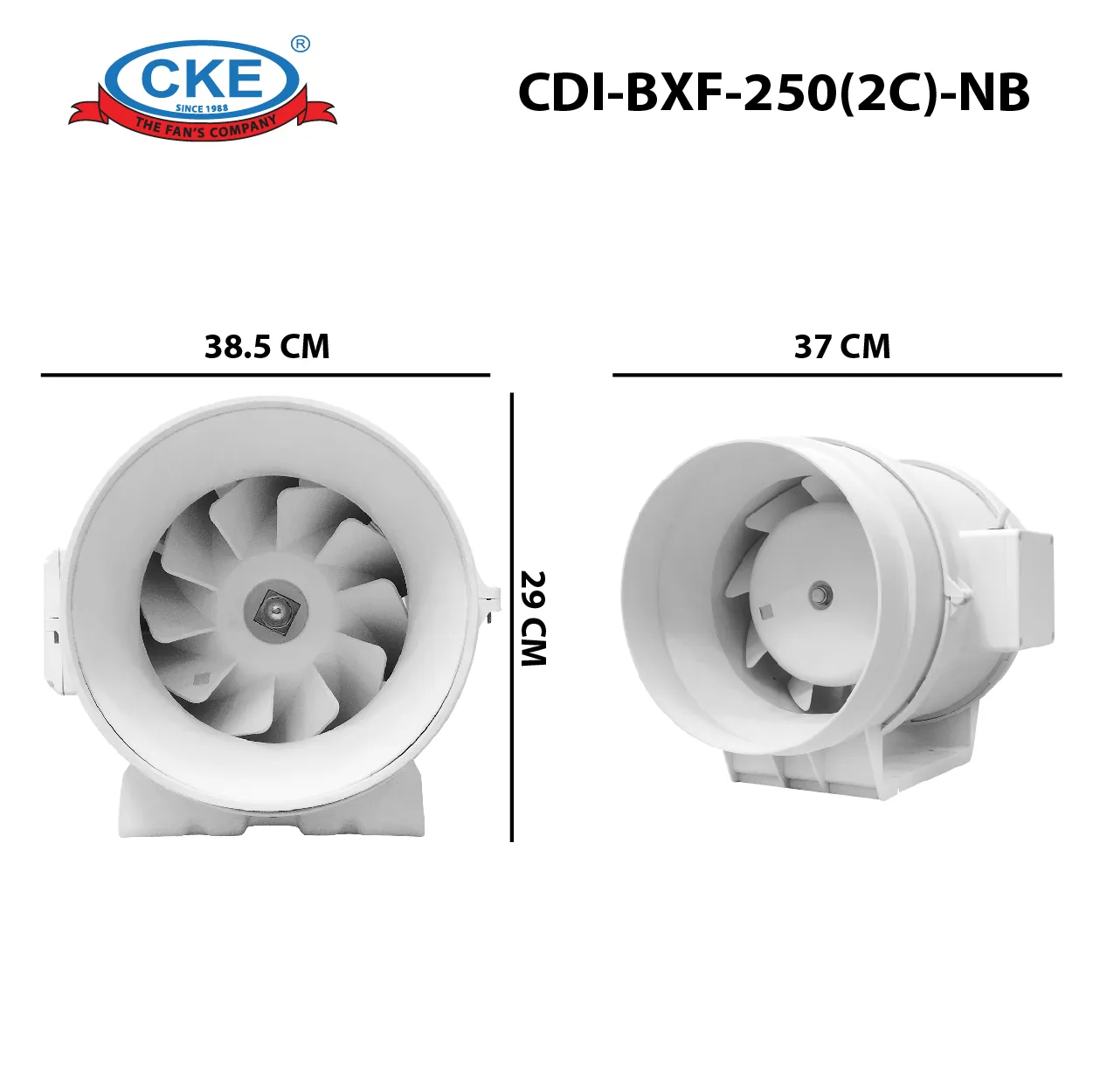 CDI-BXF-250(2C)-NB | Inline Duct | KIPAS CKE