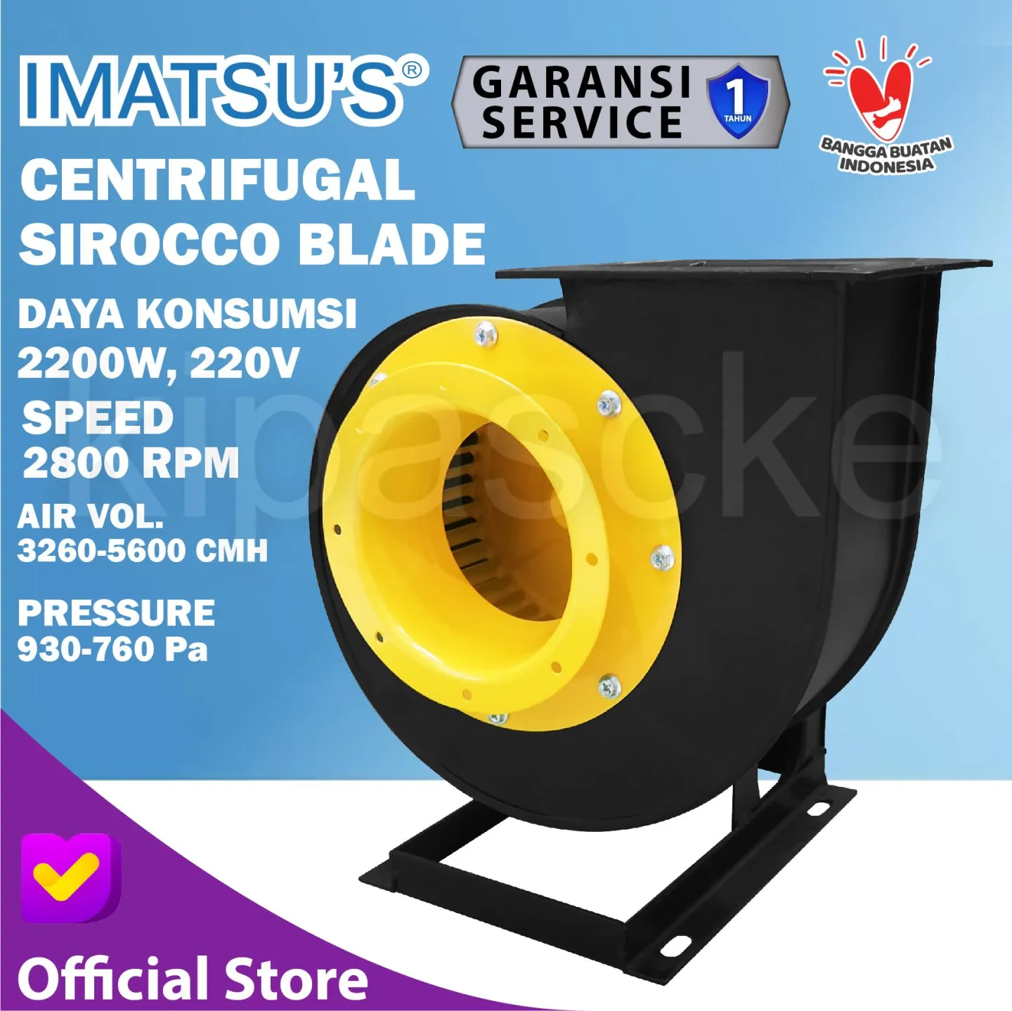 CF-11-62-2.5A-1-2.2KW-2P-XY | Centrifugal Fan | KIPAS CKE