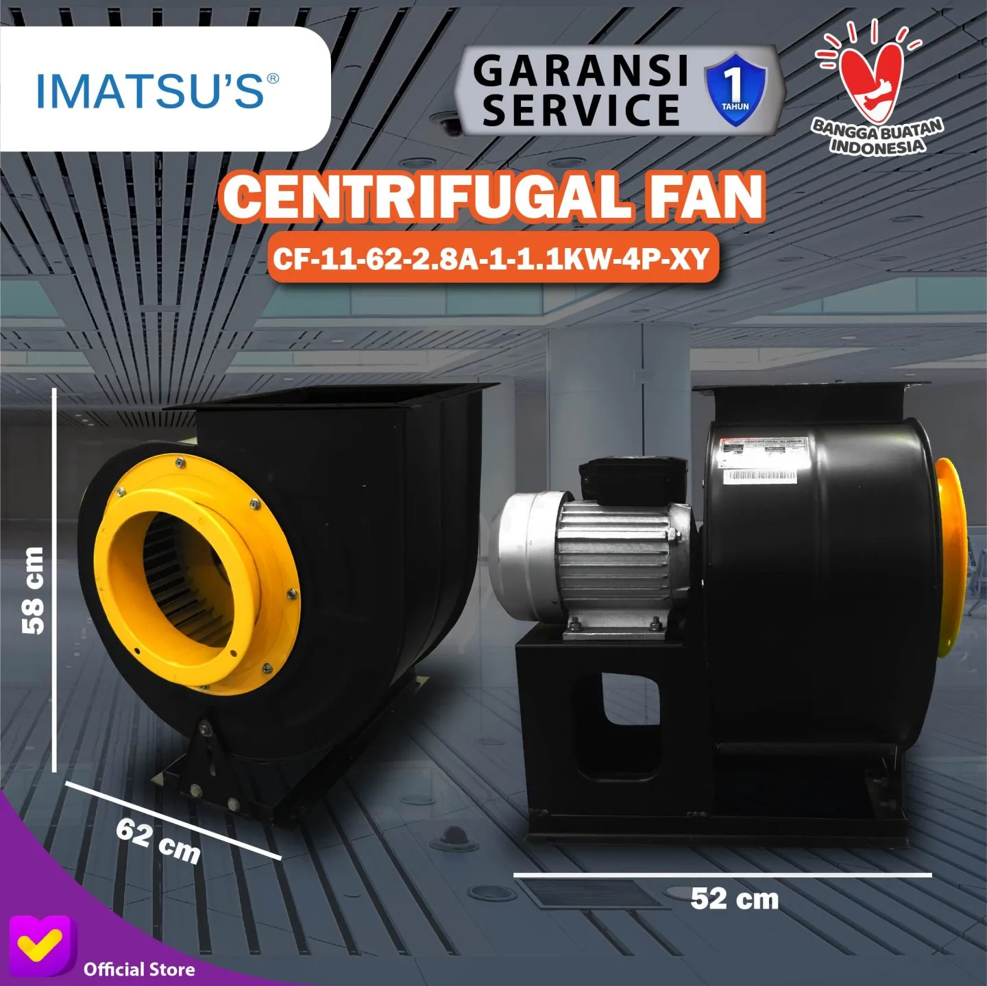 CF-11-62-2.8A-1-1.1KW-4P-XY | Centrifugal Fan | KIPAS CKE