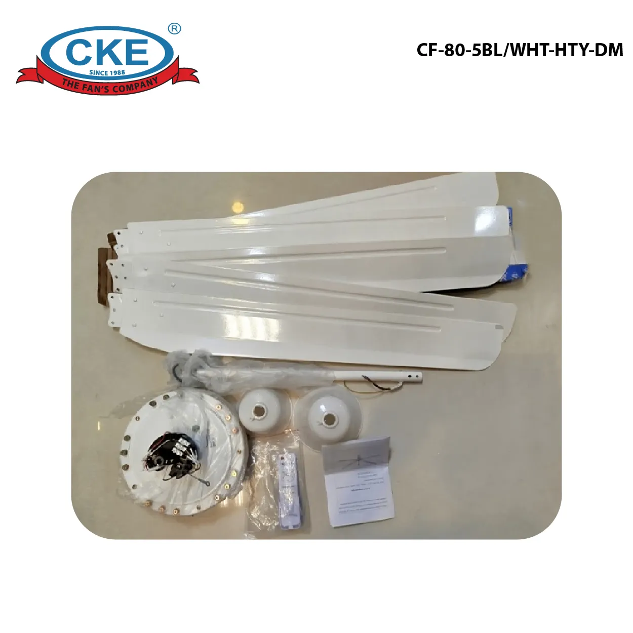 CF-80-5BL/WHT-HTY-DM | Ceiling Fan | KIPAS CKE