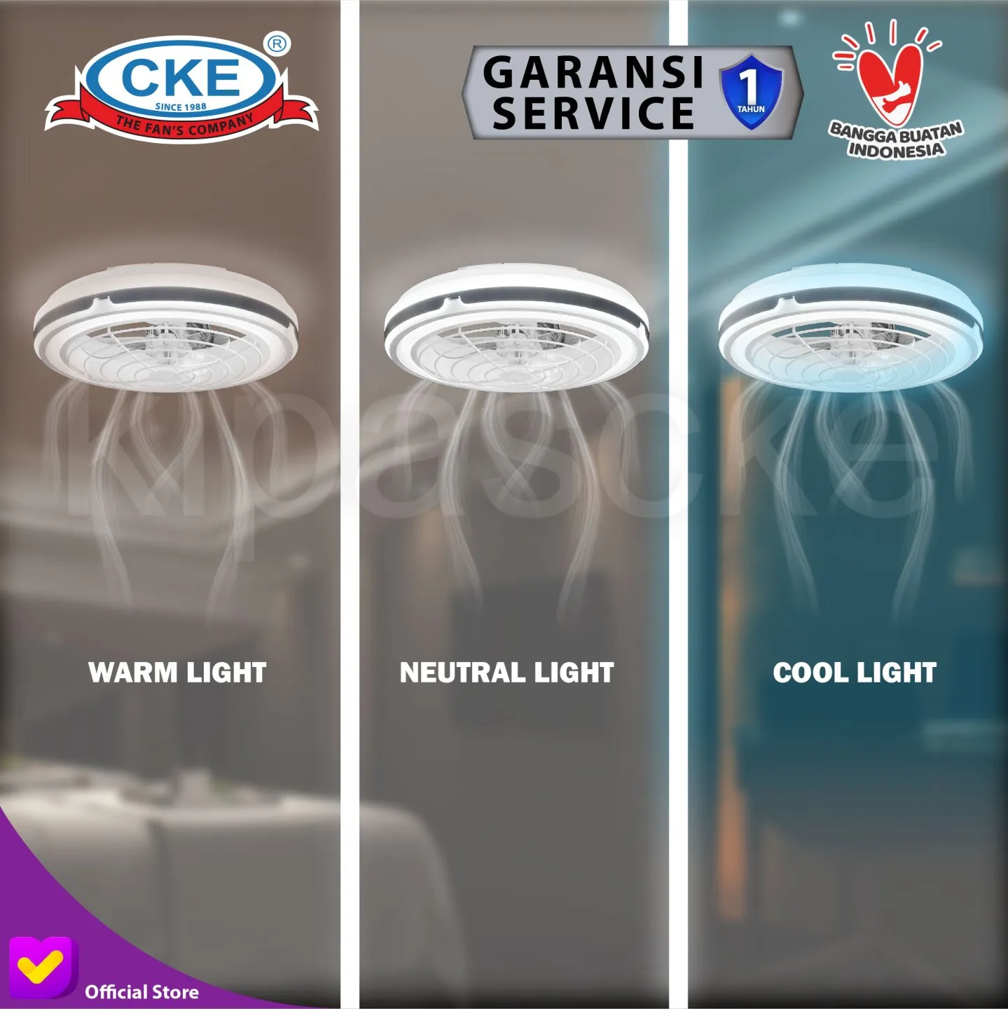 CLF-LED-02-ALL | Ceiling Fan | KIPAS CKE