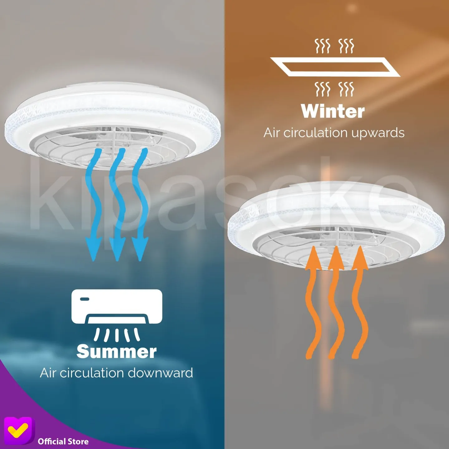 CLF-LED-09-ALL | Ceiling Fan | KIPAS CKE