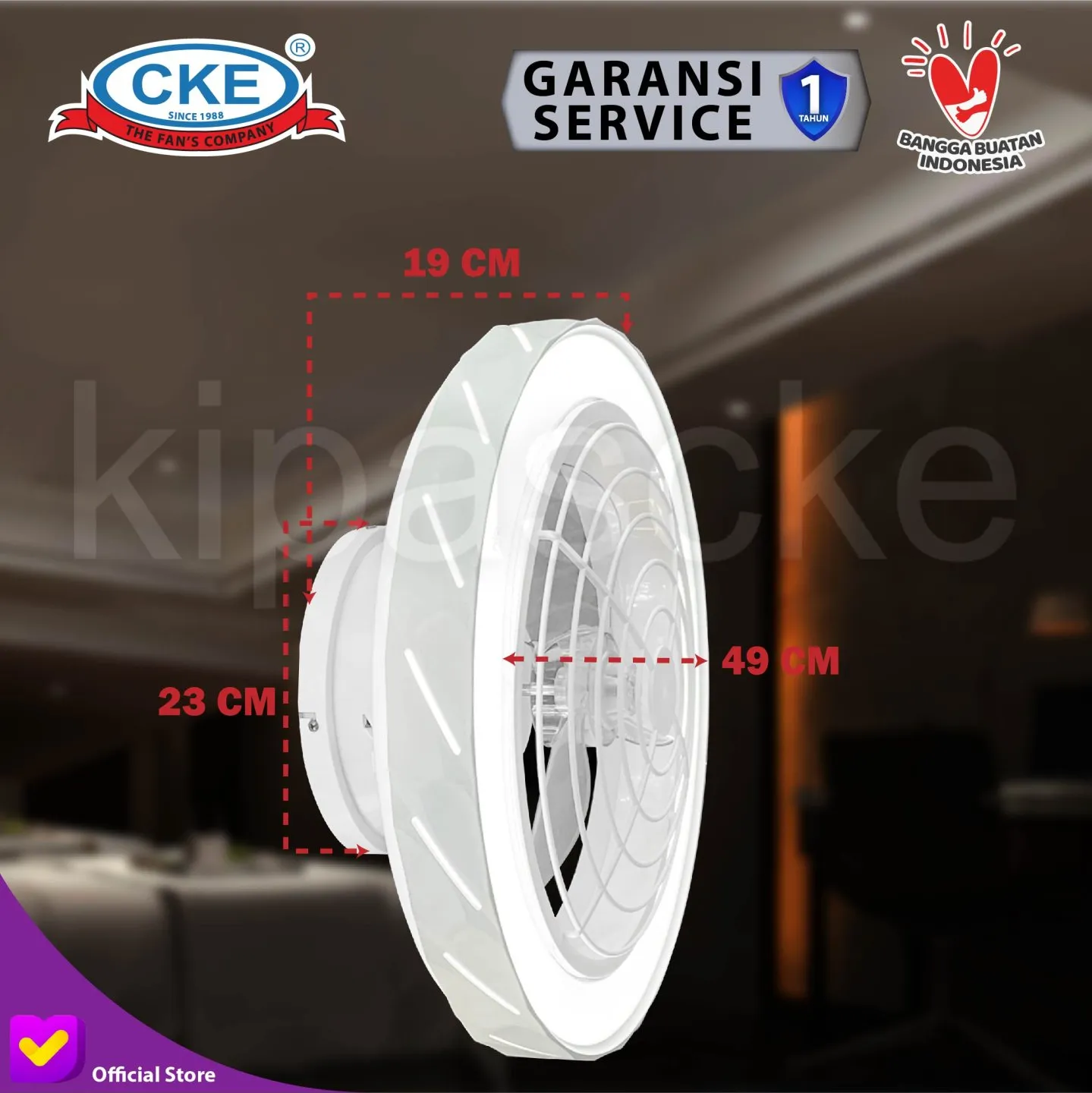 CLF-LED-15-ALL | Ceiling Fan | KIPAS CKE