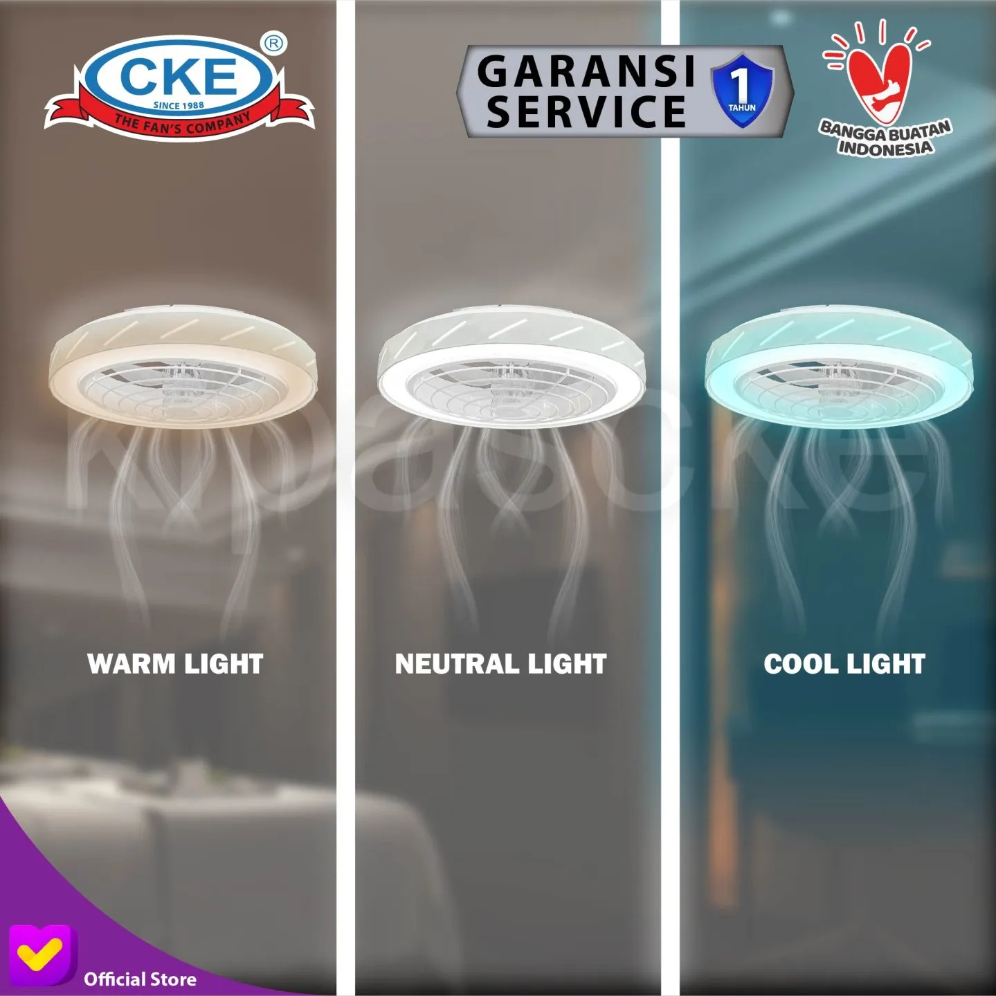 CLF-LED-15-ALL | Ceiling Fan | KIPAS CKE