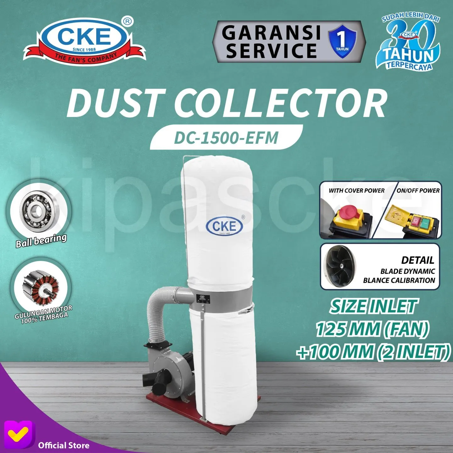 DC-1500-EFM | Dust Collector | KIPAS CKE