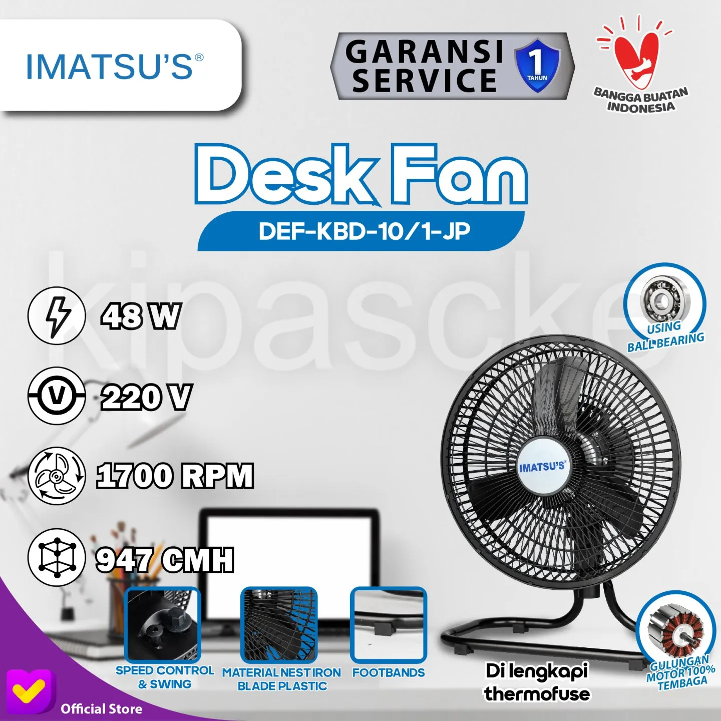 DEF-KBD-10/1-JP | Mini Fan | KIPAS CKE