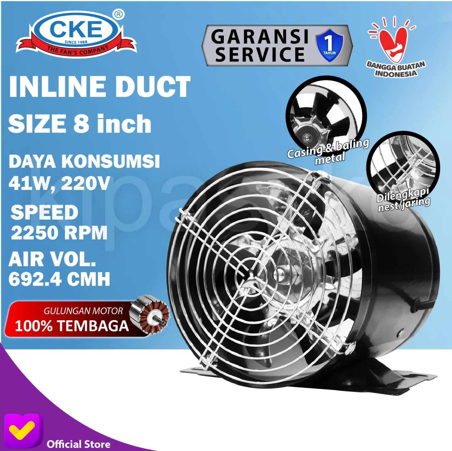 DF-(B)-200/1-NB | Inline Duct | KIPAS CKE