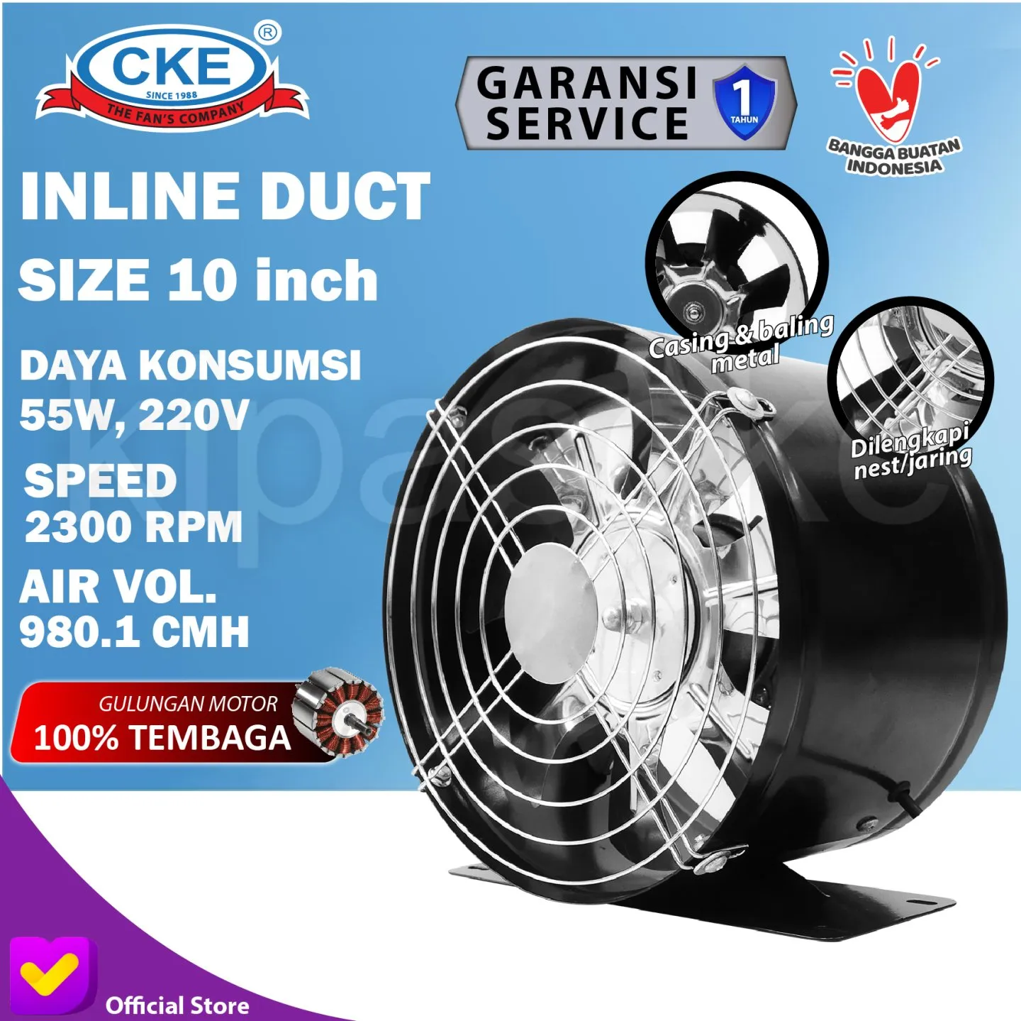 DF-(B)-250/1-NB | Inline Duct | KIPAS CKE