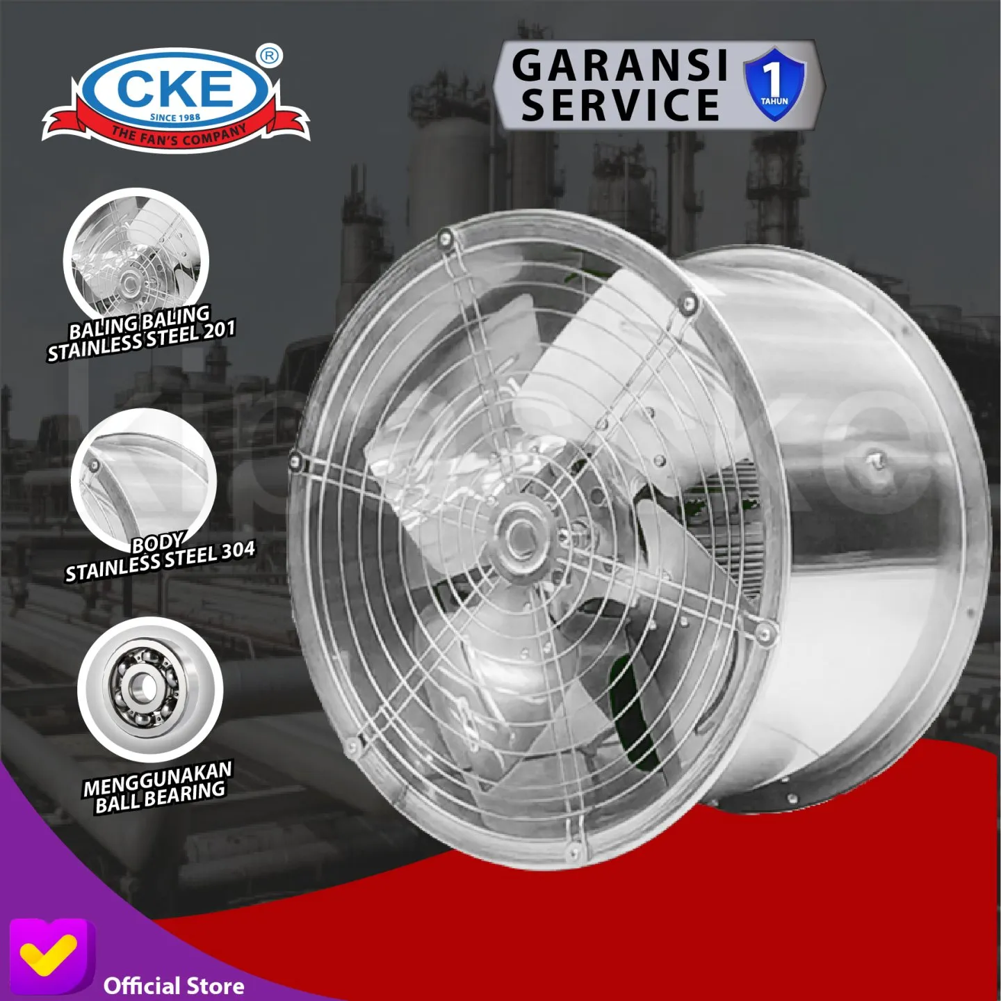 DF-SS-18/1-NB | Drum Fan | KIPAS CKE