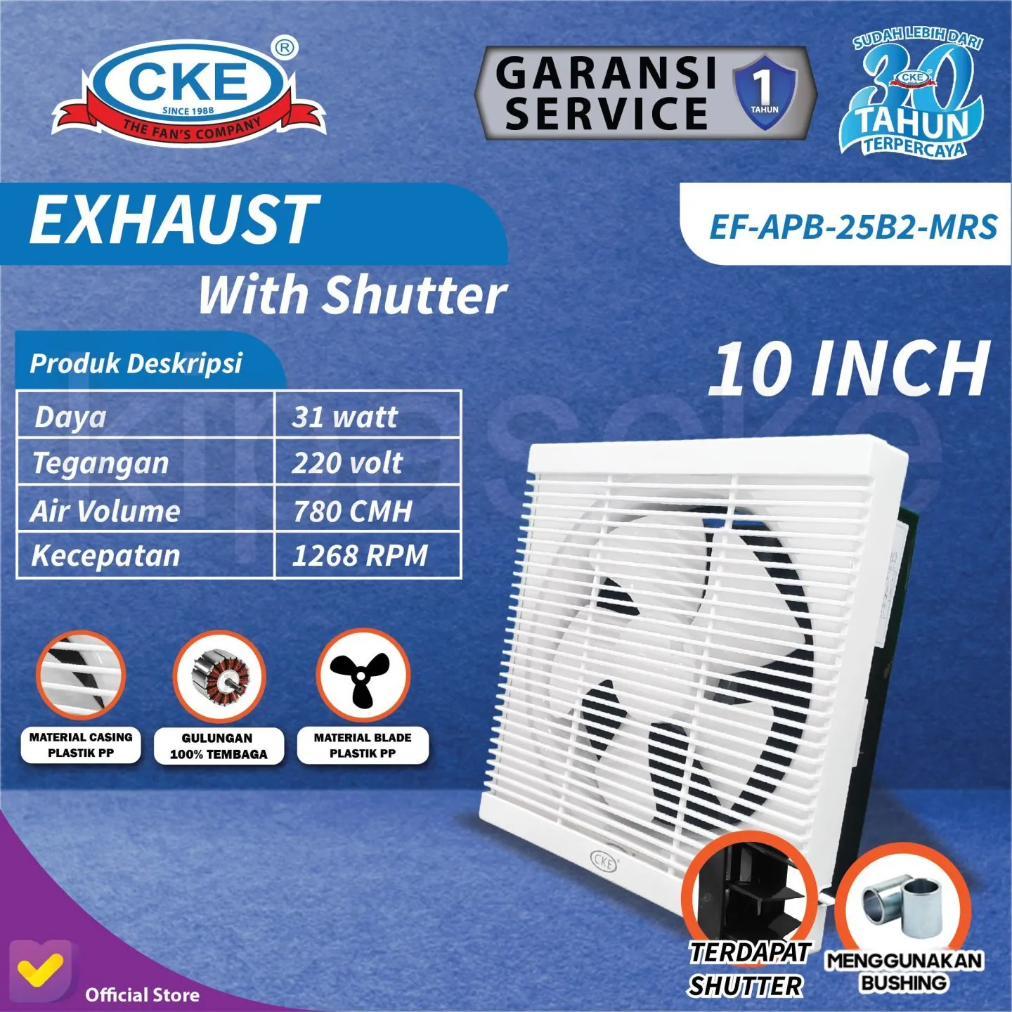 EF-APB-25B2-MRS | Exhaust Fan | KIPAS CKE