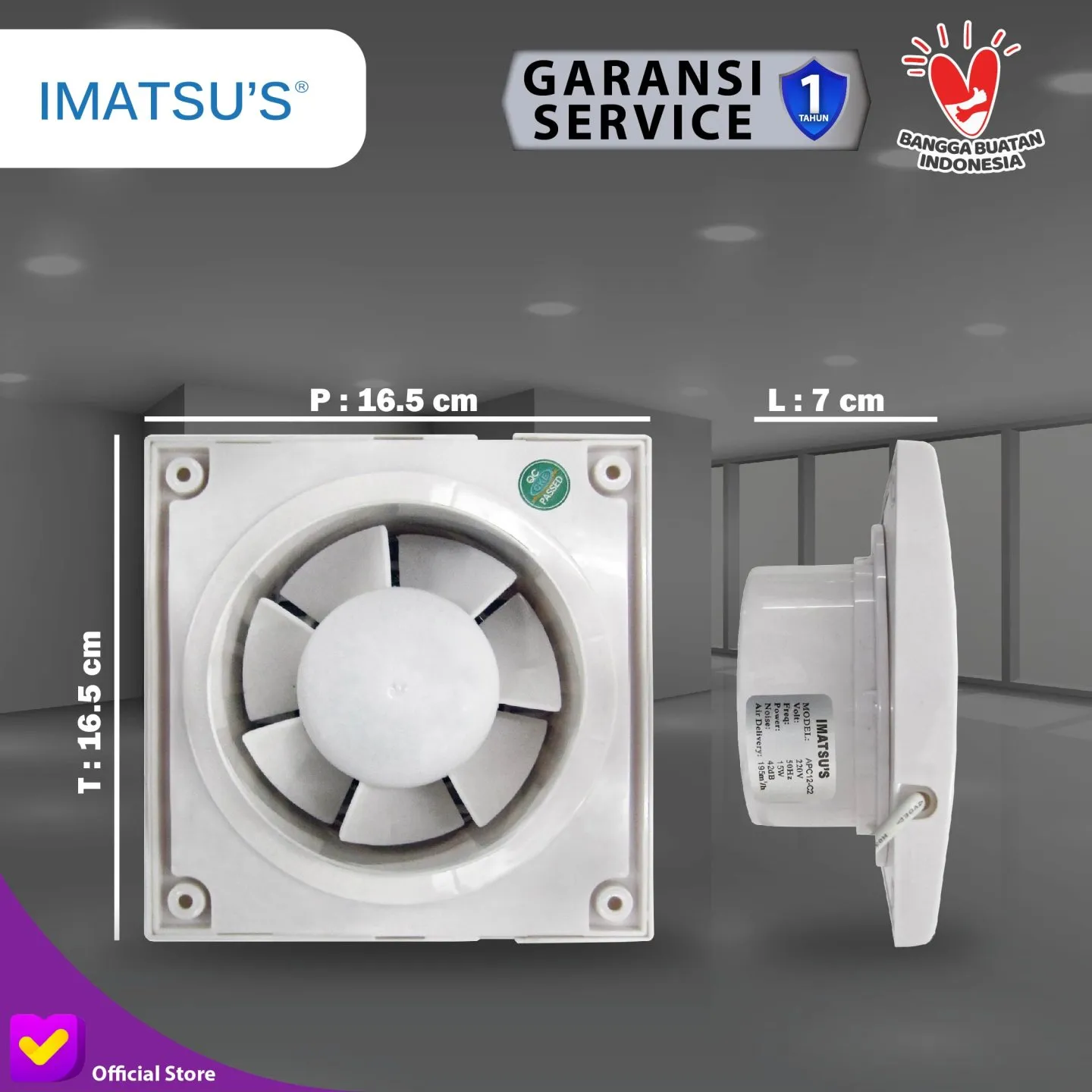 EF-APC12C2-IMS-ST | Exhaust Fan | KIPAS CKE