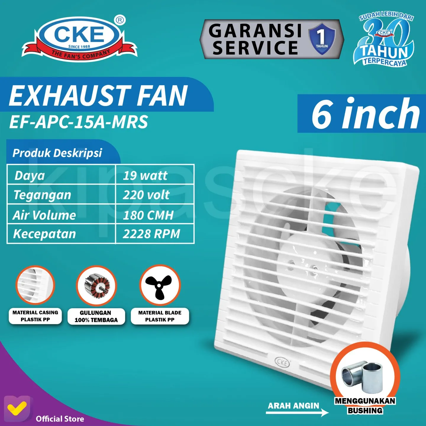 EF-APC-15A-MRS | Exhaust Fan | KIPAS CKE