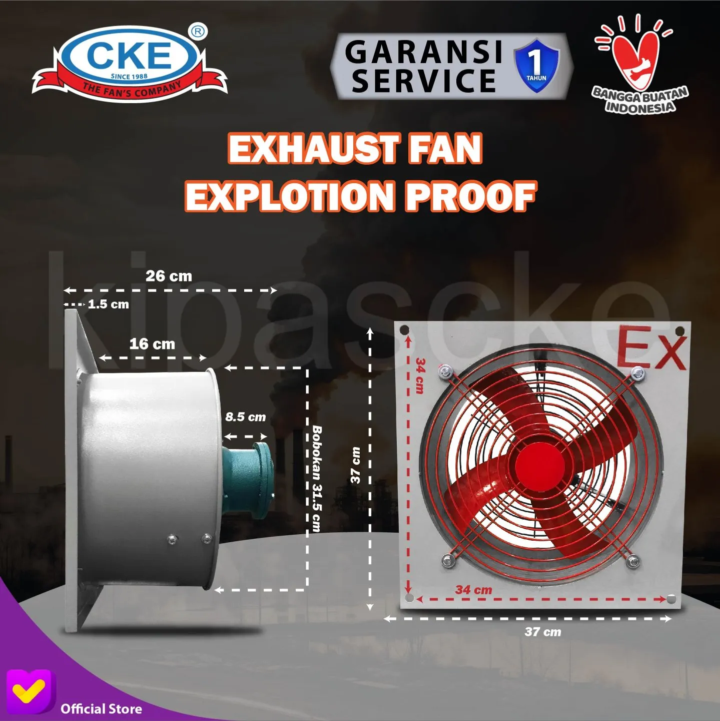 EF-EXP-BFAG12/1-NB | Exhaust Fan | KIPAS CKE
