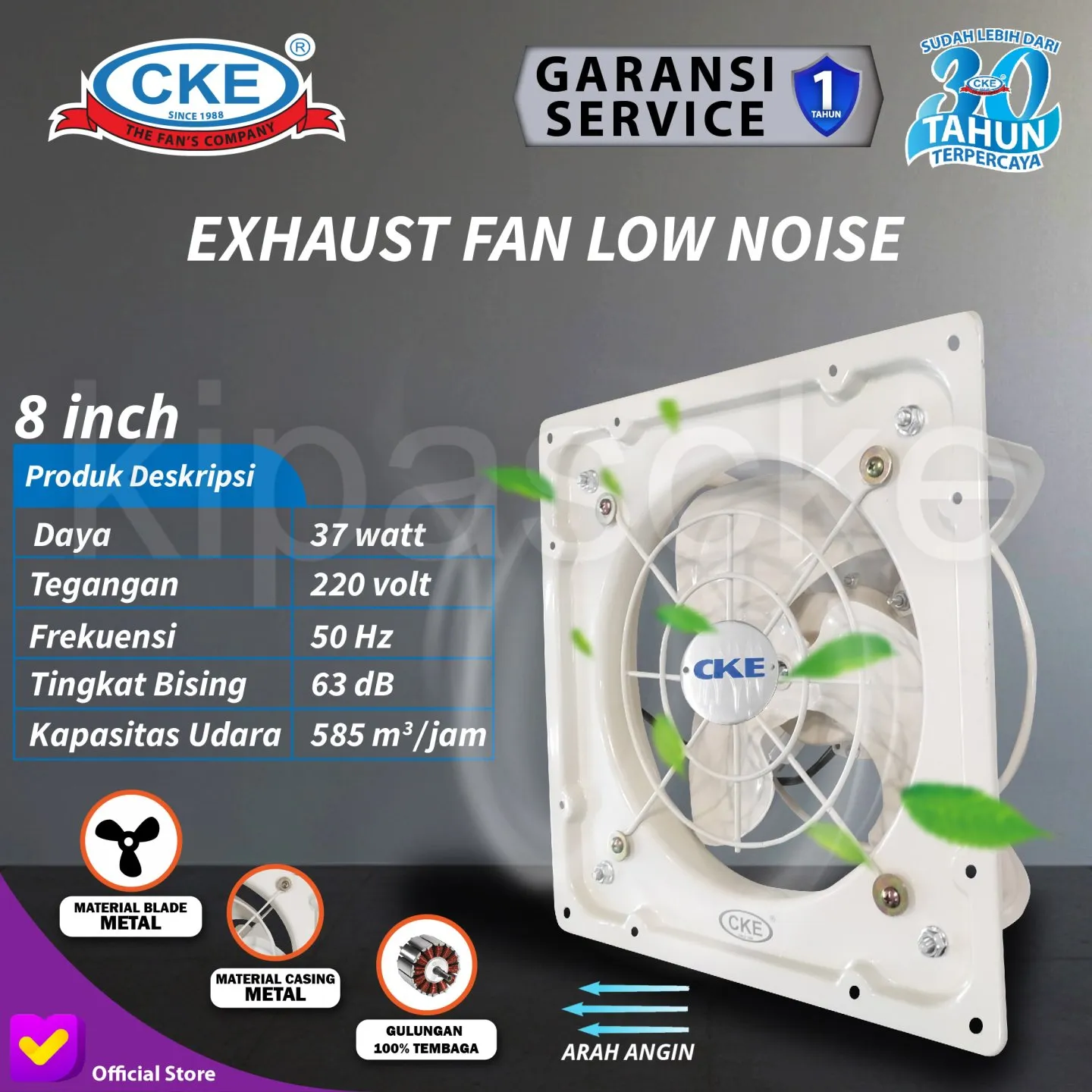 EFL-8/1-TY | Exhaust Fan | KIPAS CKE