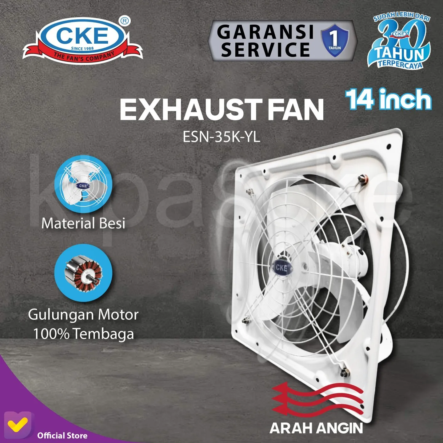 ESN-35K-YL | Exhaust Fan | KIPAS CKE