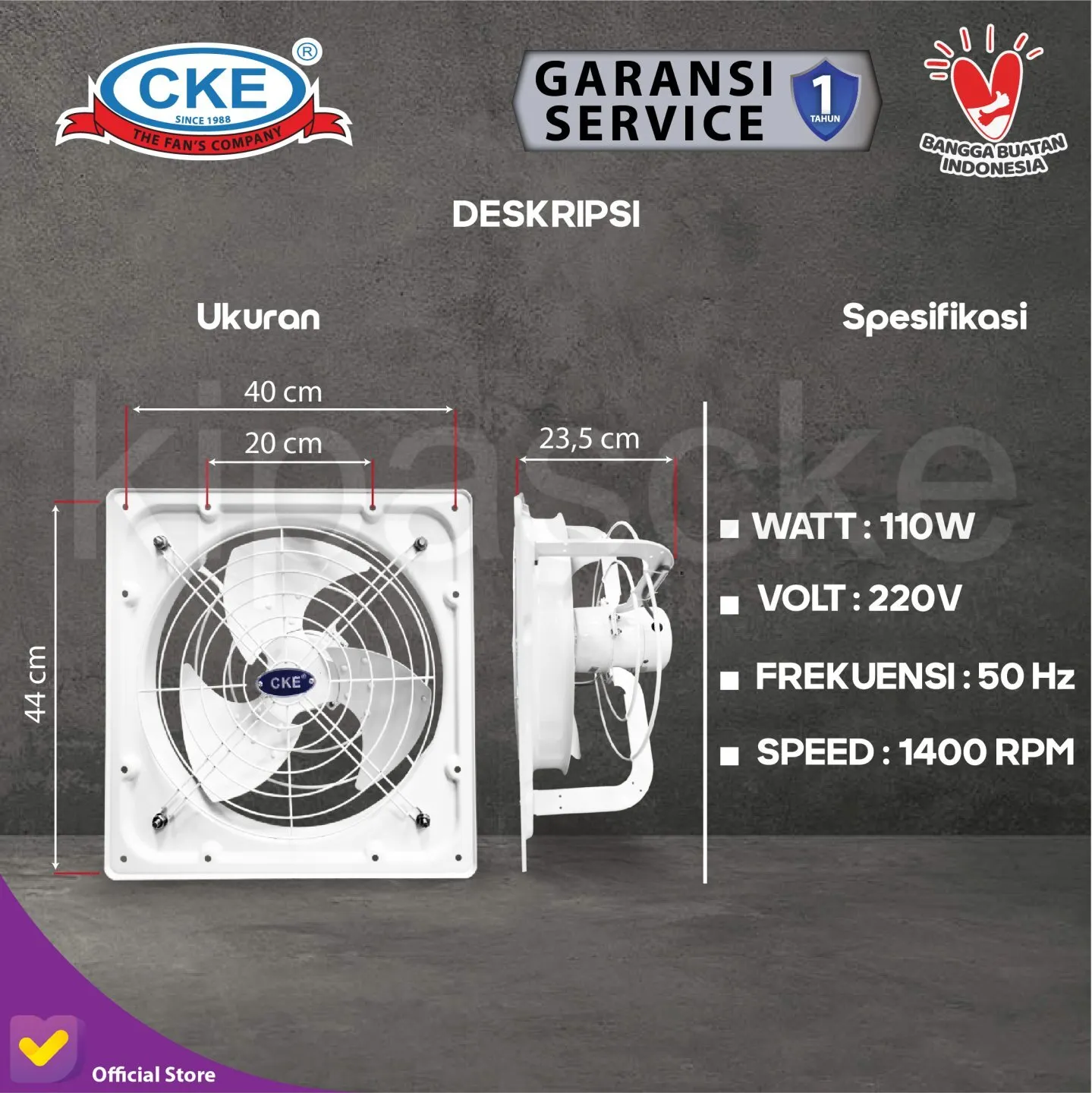 ESN-35K-YL | Exhaust Fan | KIPAS CKE