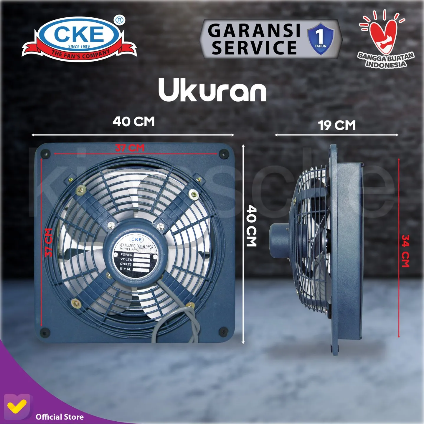 ESS-B12/1-YL | Exhaust Fan | KIPAS CKE