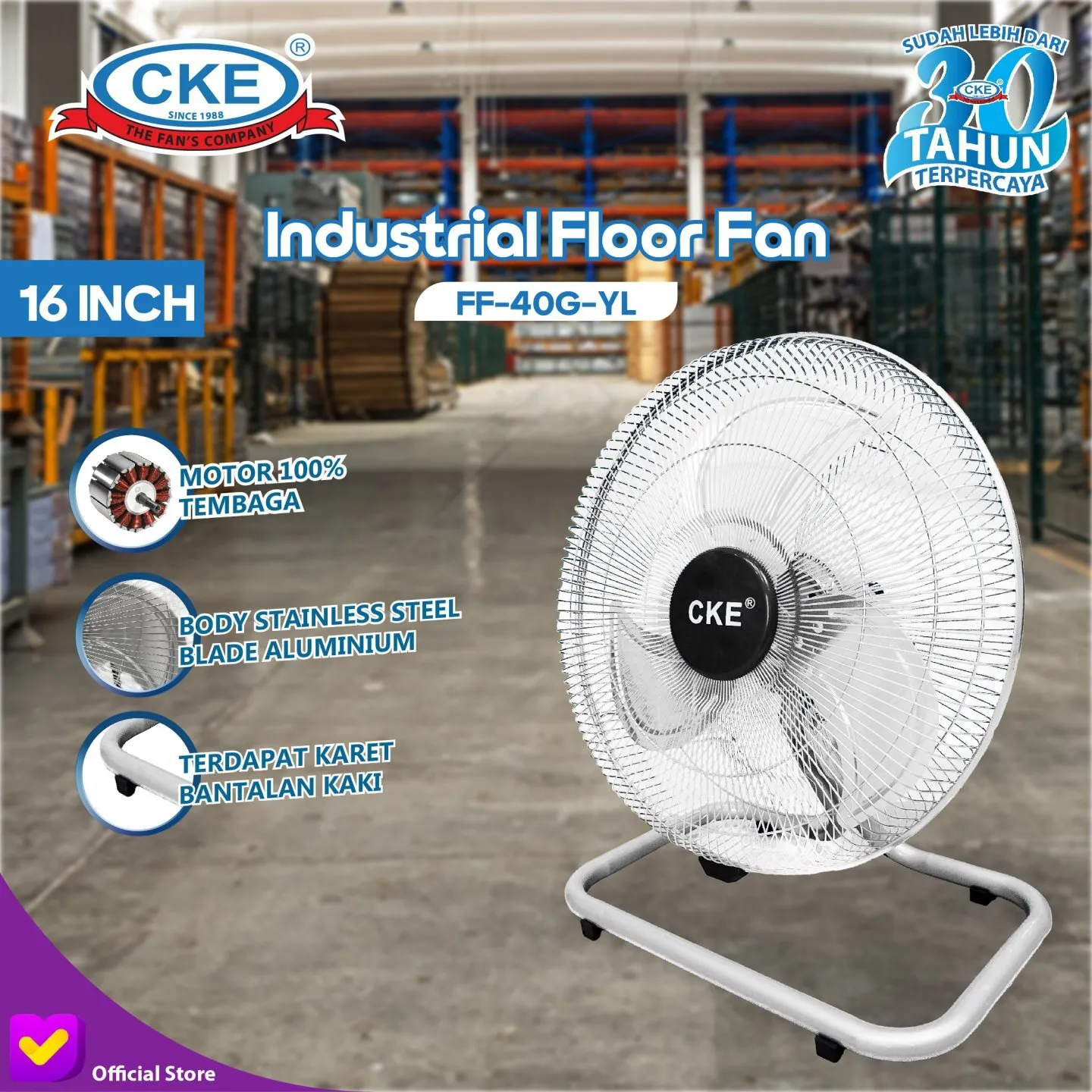 FF-40G-YL | Powerfull Fan | KIPAS CKE