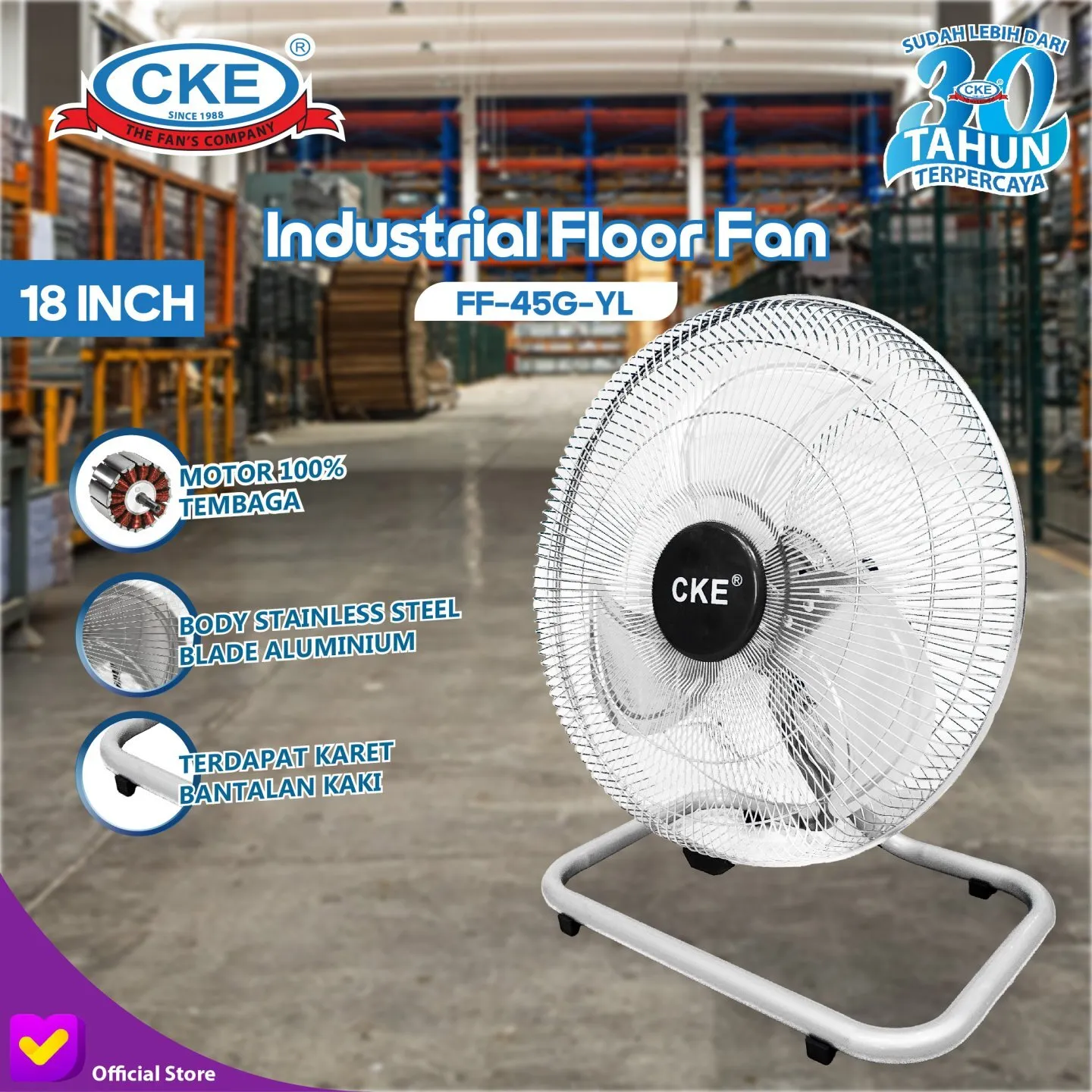 FF-45G-YL | Powerfull Fan | KIPAS CKE