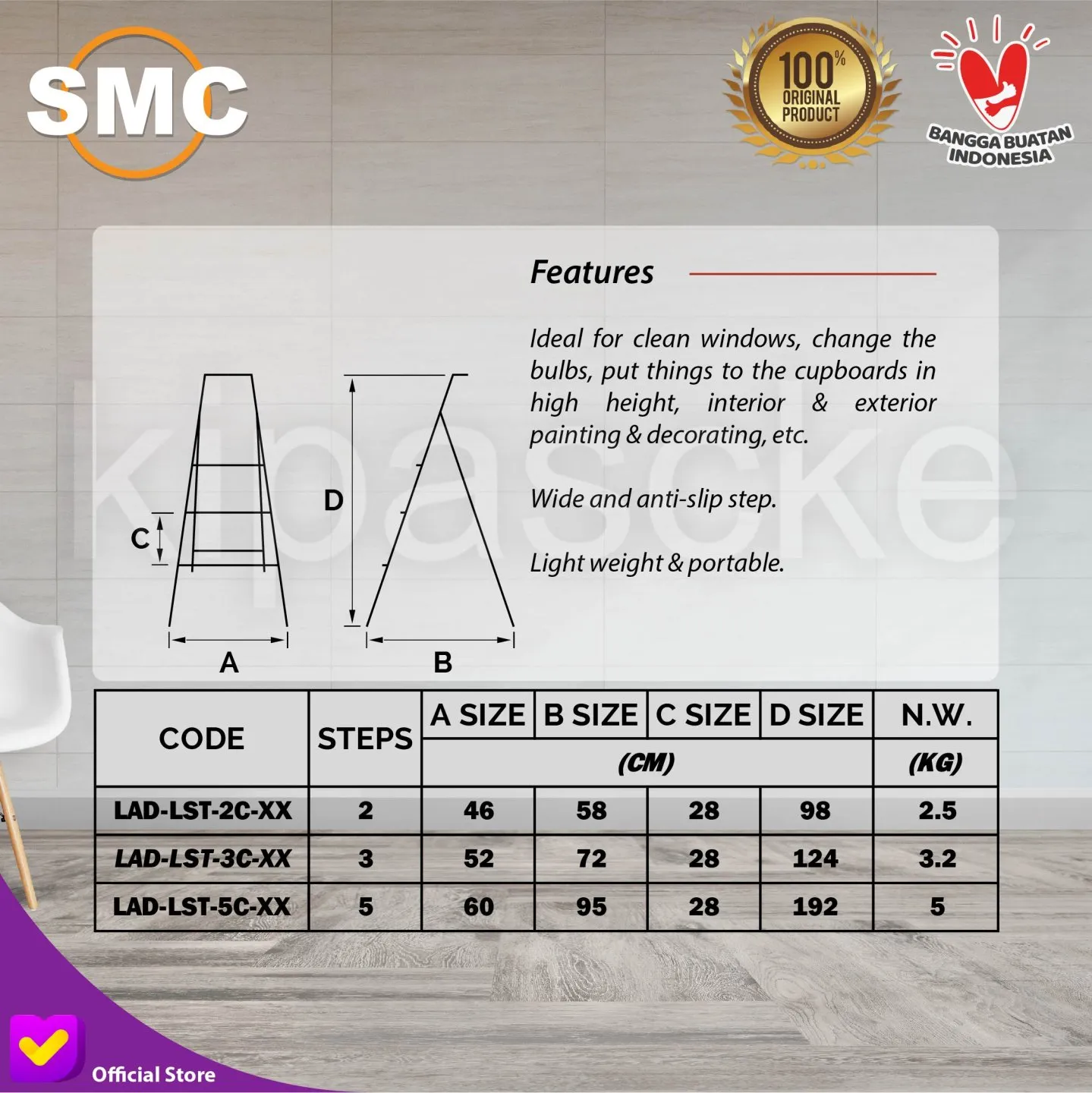 LAD-LST-5C-XX | Ladder | KIPAS CKE