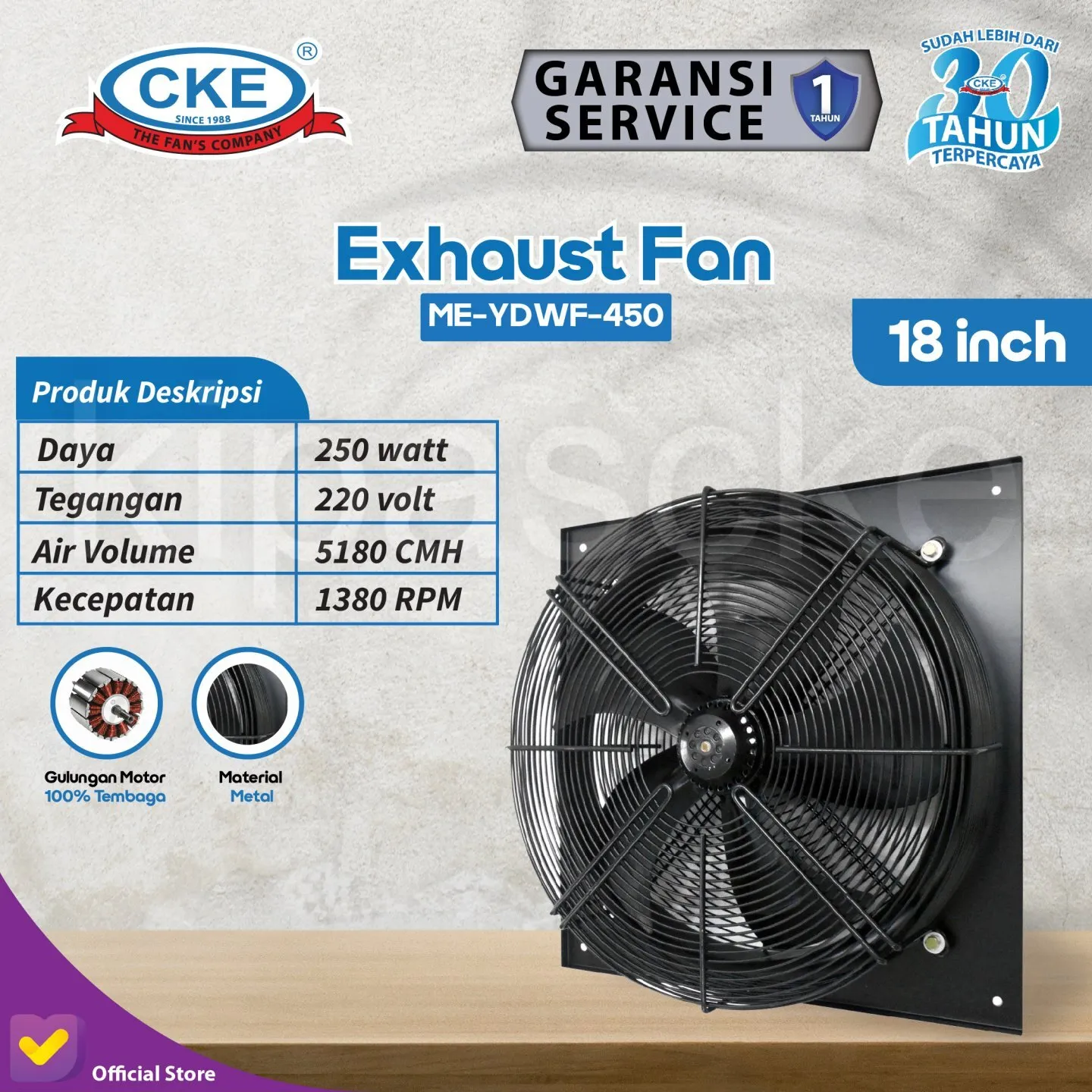 ME-YDWF-450-NB | Exhaust Fan | KIPAS CKE