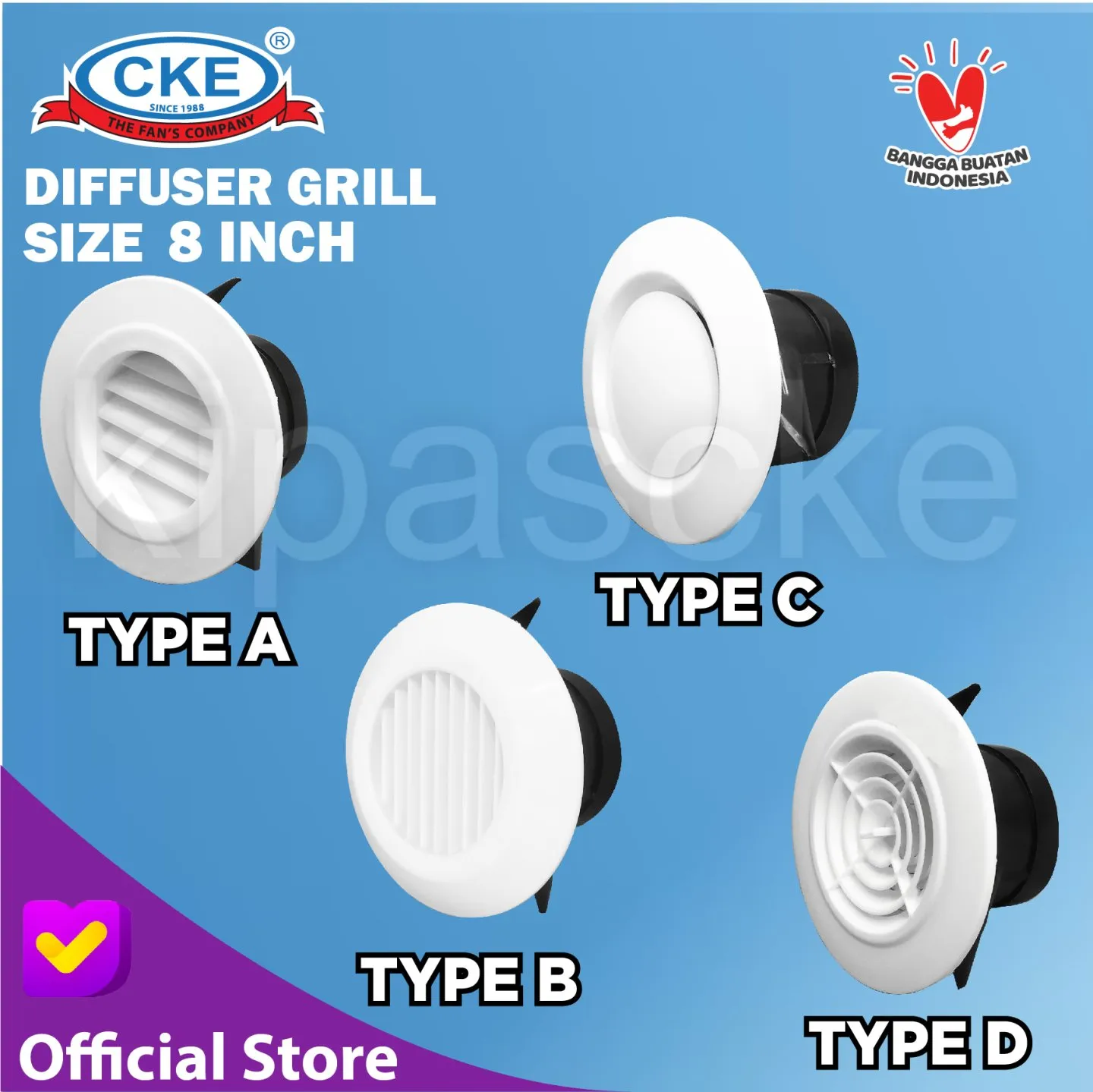SP-GRL-AFP-8D-NB | Diffuser Grill | KIPAS CKE
