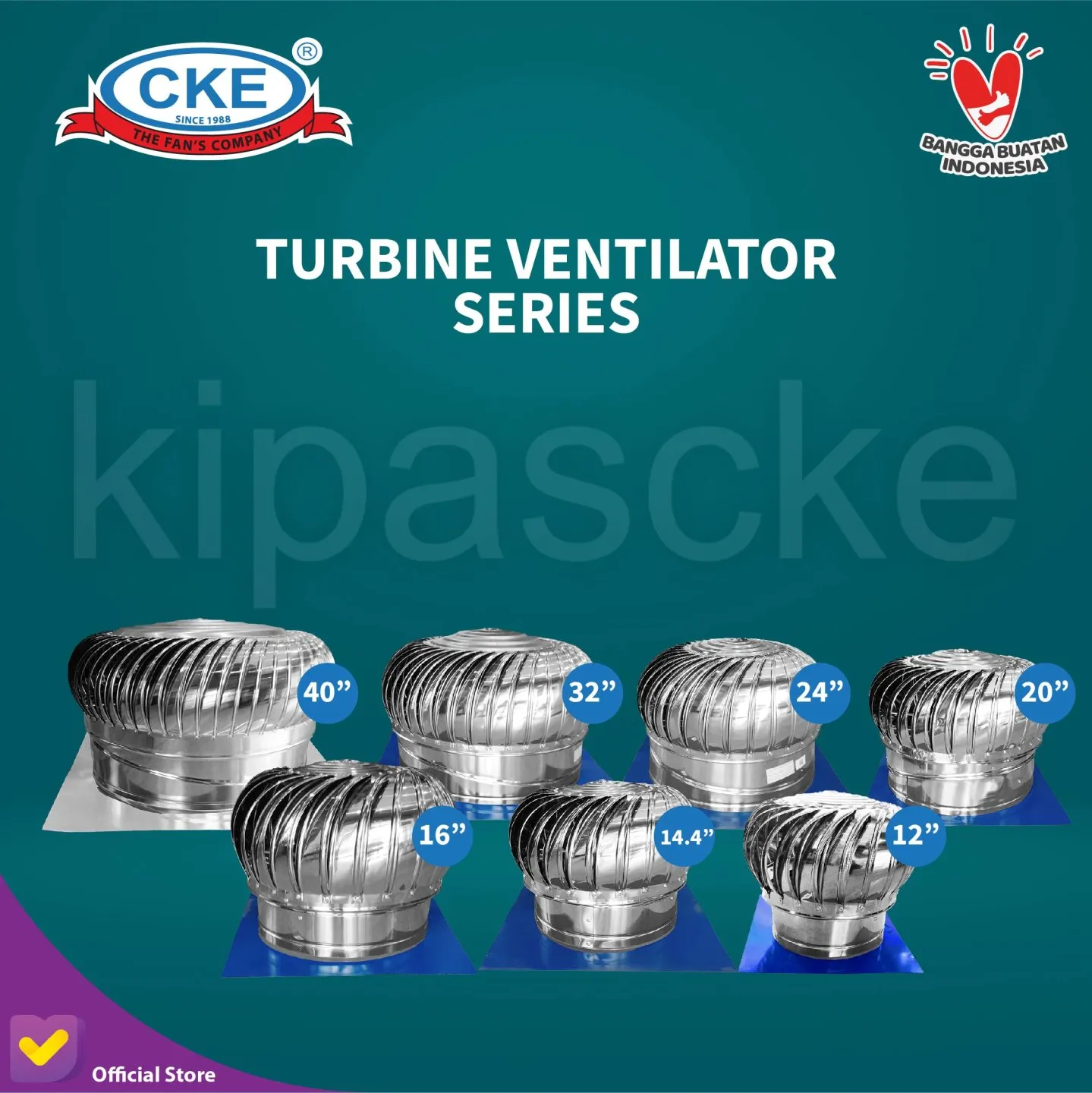 TB-1000-SS-NB-WT | Turbin Ventilator | KIPAS CKE