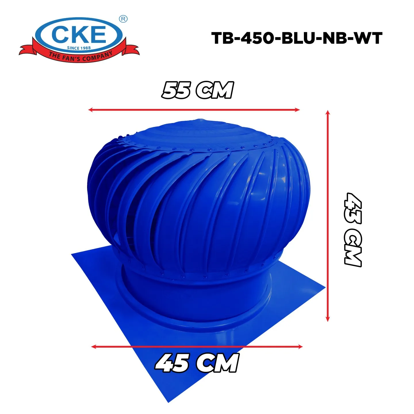 TB-450-BLU-NB-WT | Turbin Ventilator | KIPAS CKE