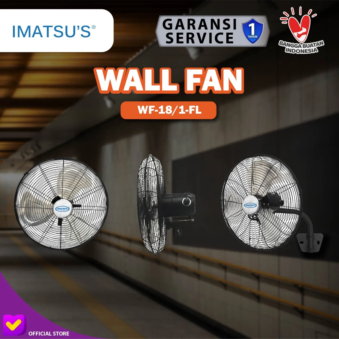 WF-18/1-FL | Wall Fan | KIPAS CKE