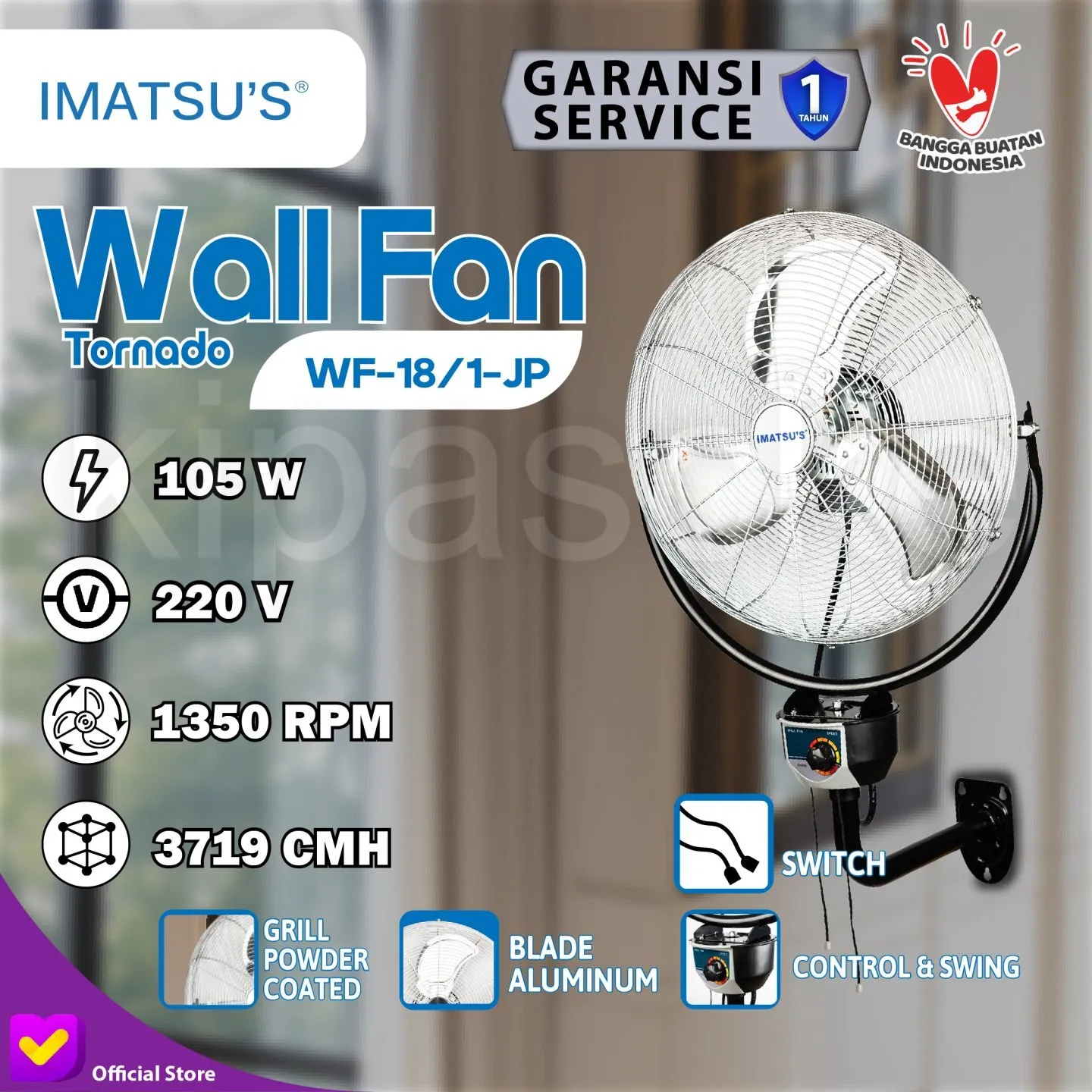WF-18/1-JP | Wall Fan | KIPAS CKE