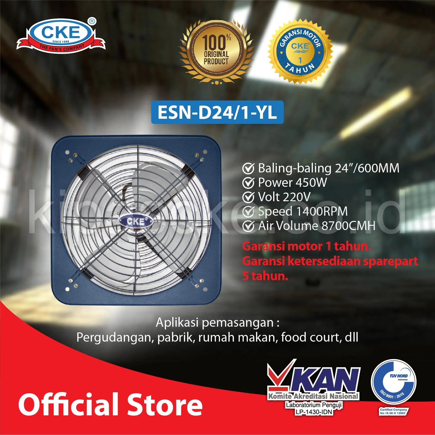 ESN-D24/1-YL | Exhaust Fan | KIPAS CKE
