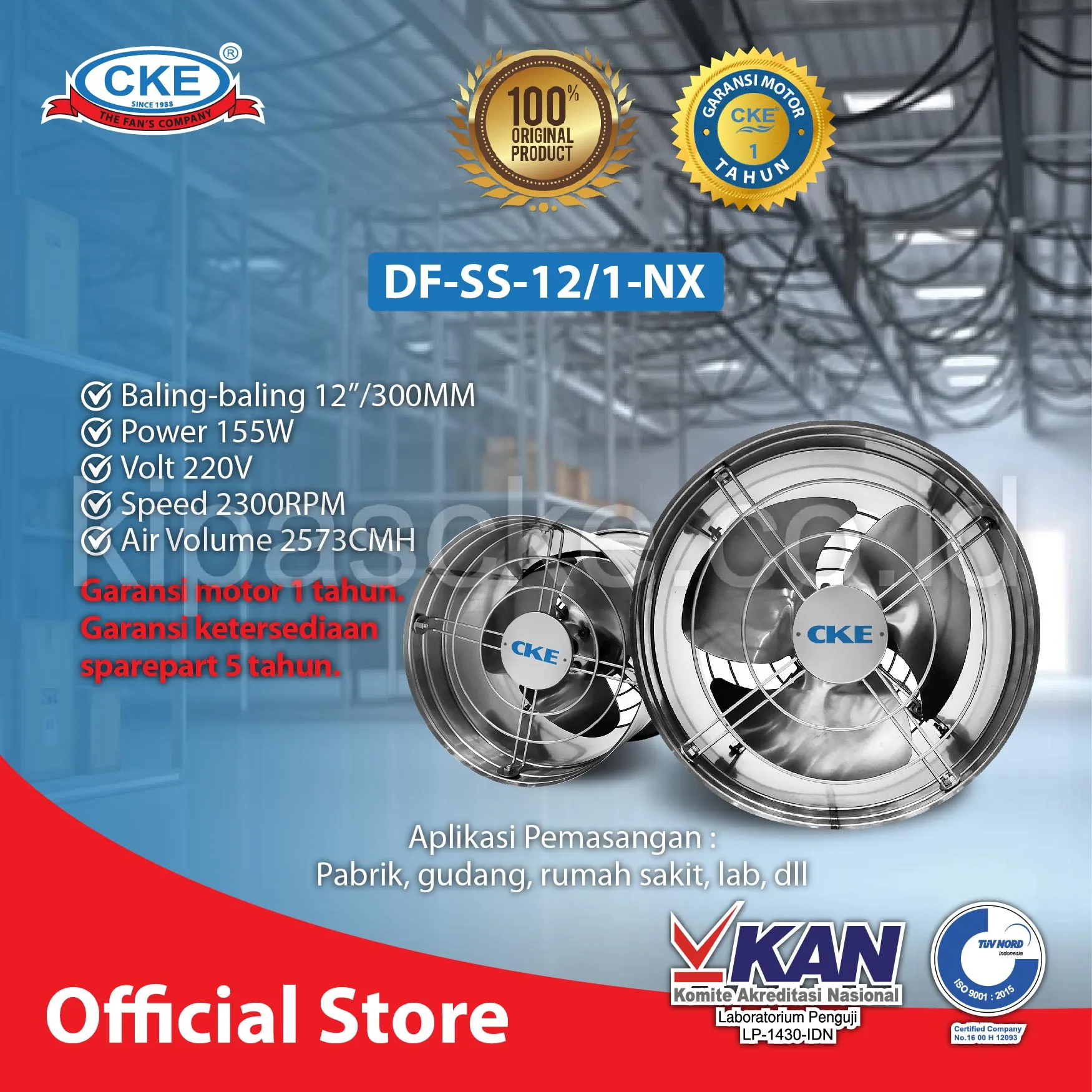 DF-SS-12/1-NX | Drum Fan | KIPAS CKE