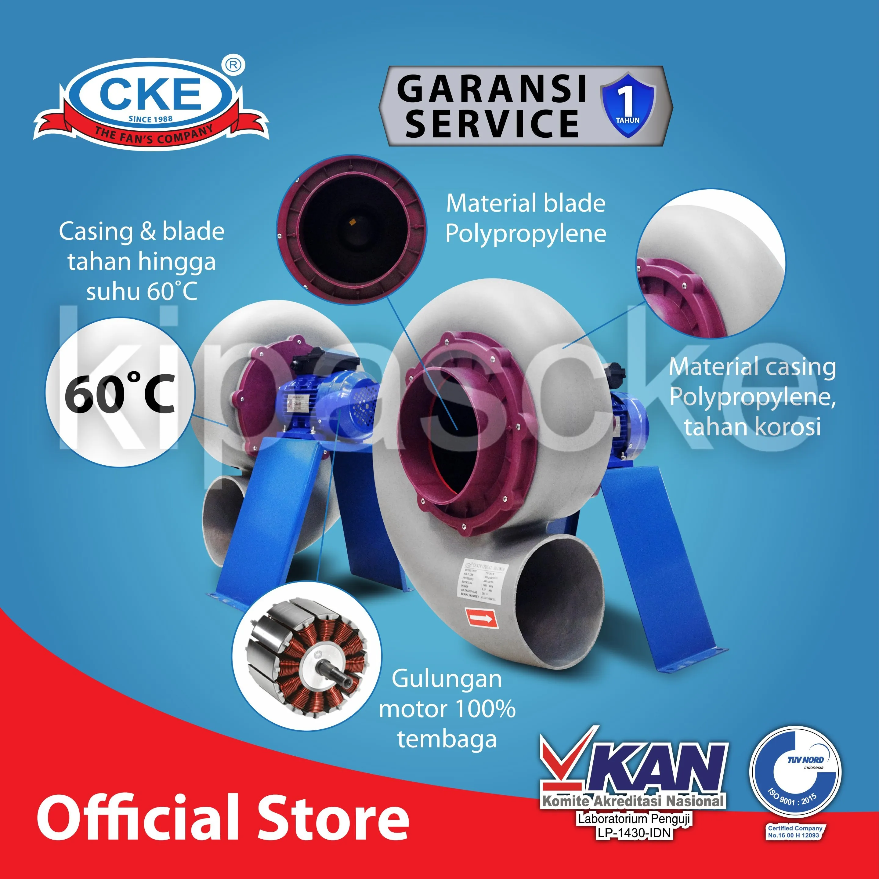CF-PP-FC250R/0.37/4P-NO | Centrifugal Fan | KIPAS CKE