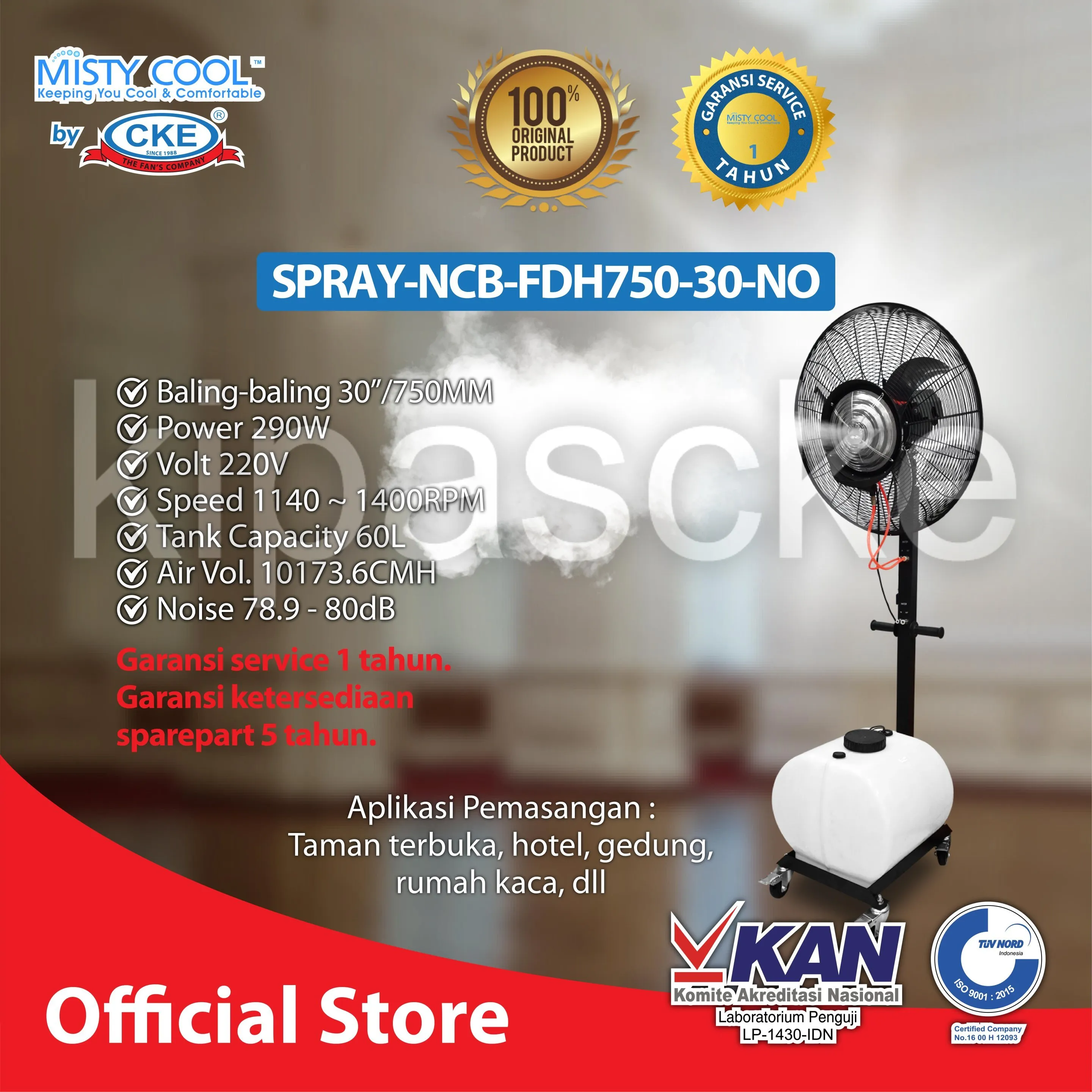 SPRAY-NCB-FDH750-30-NO | Spray Fan | KIPAS CKE