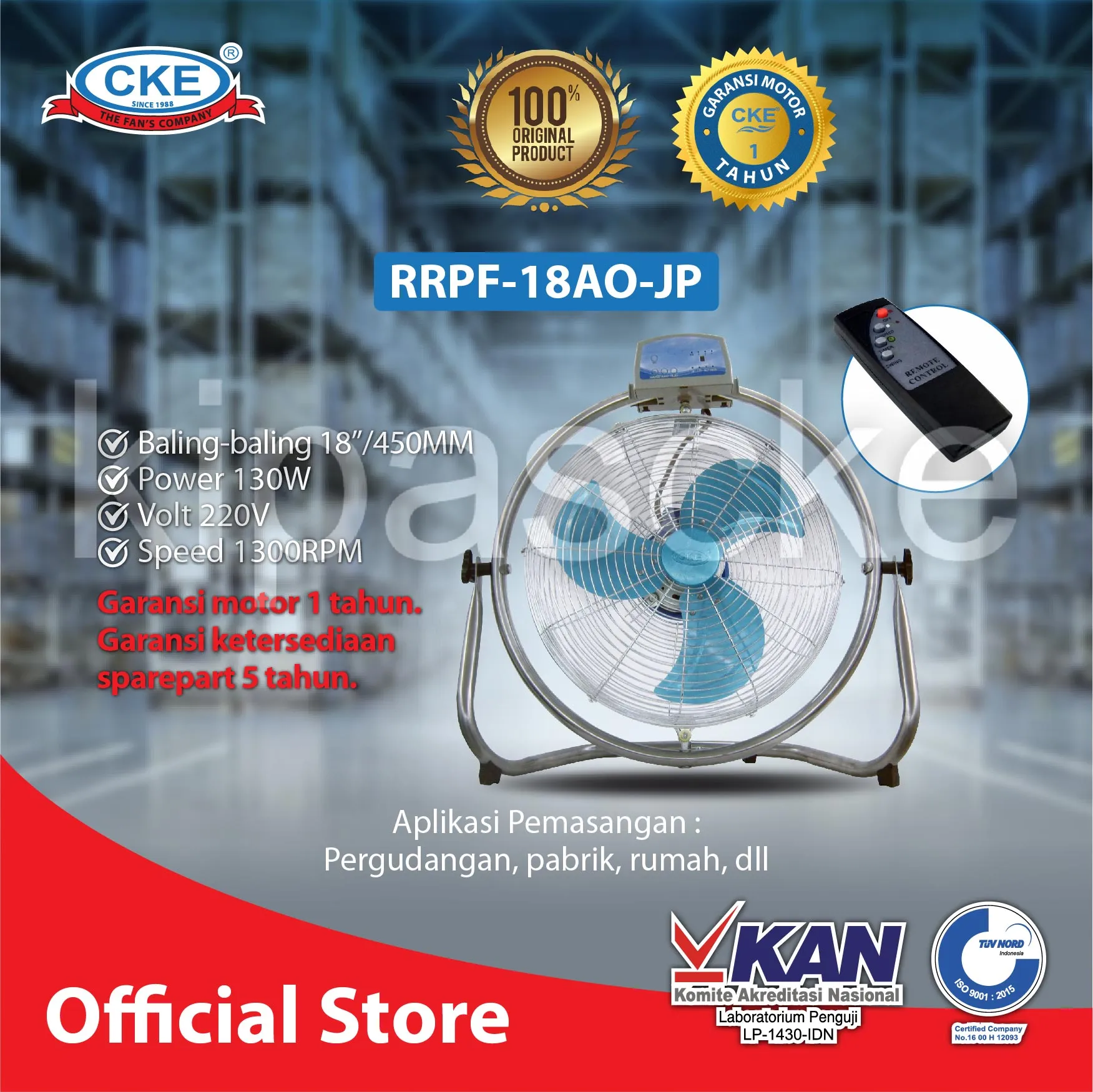 RRPF-18AO-JP | Powerfull Fan | KIPAS CKE
