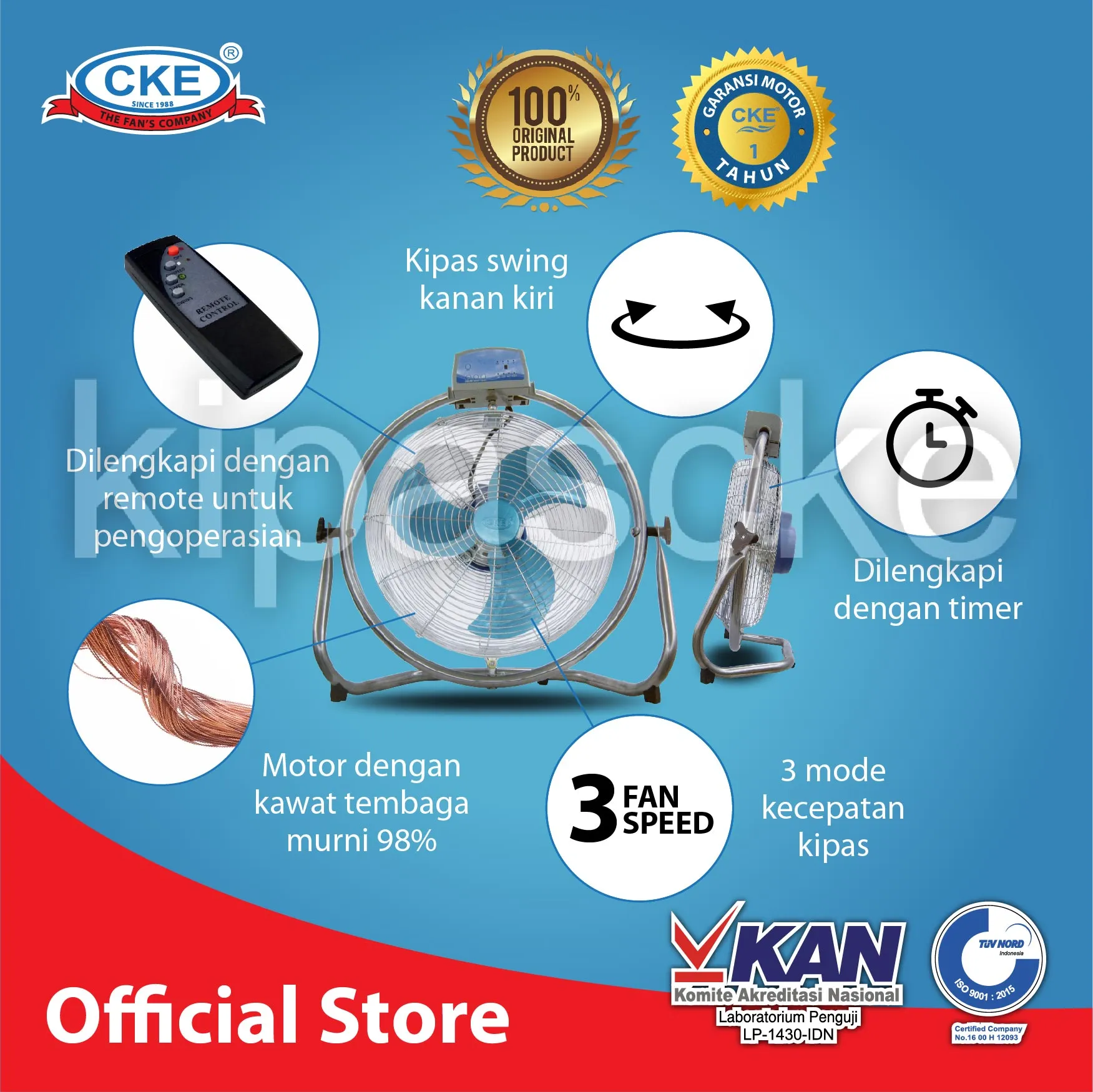 RRPF-18AO-JP | Powerfull Fan | KIPAS CKE