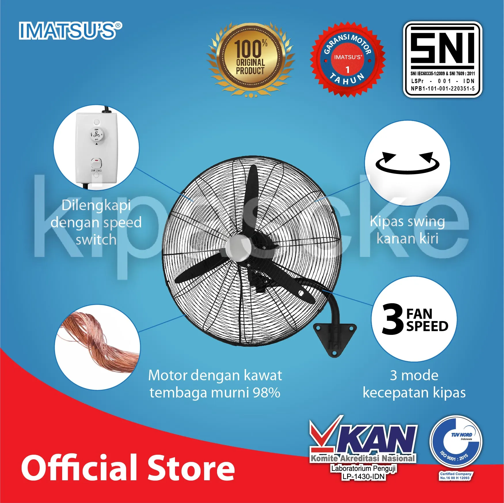 WF-20/1-FL | Wall Fan | KIPAS CKE