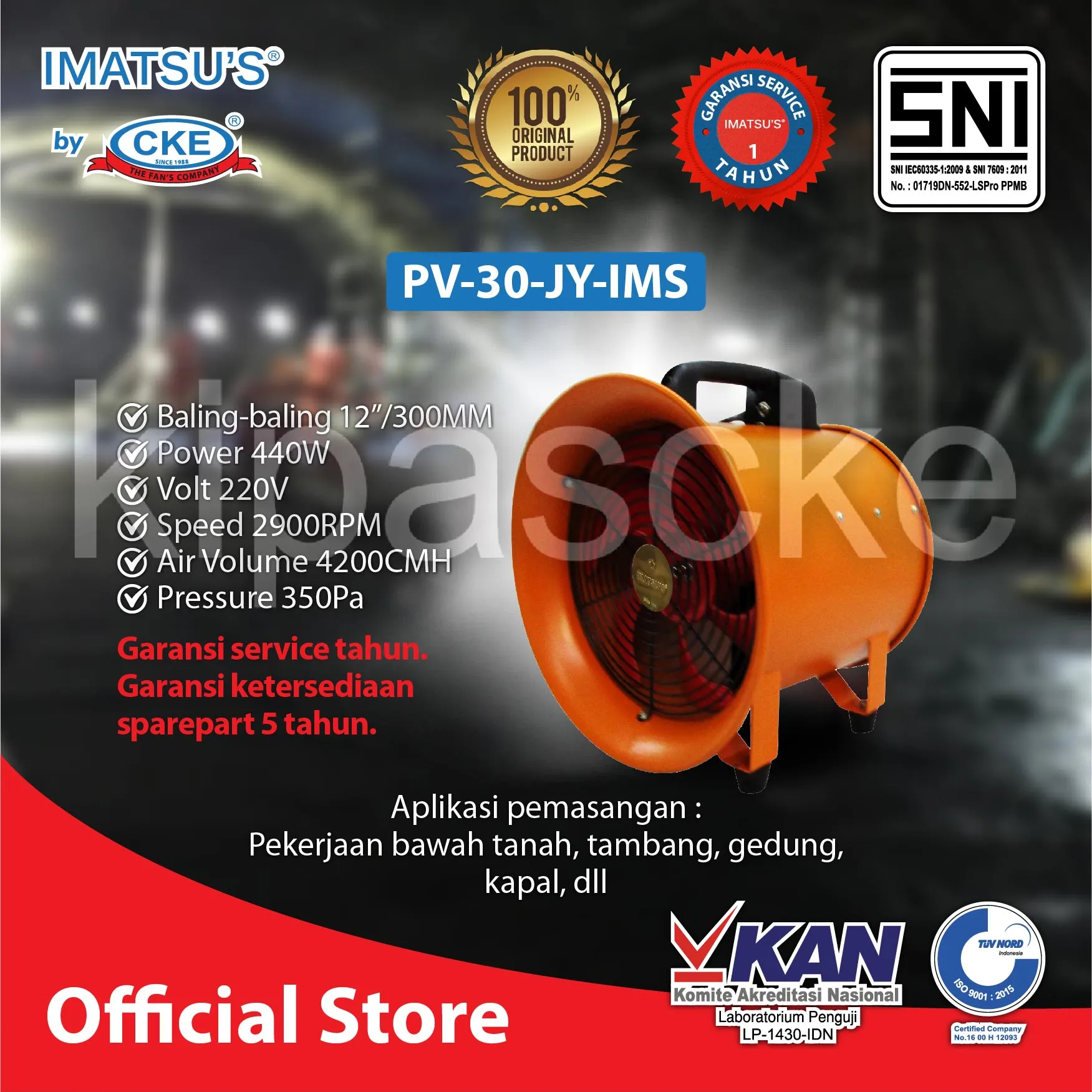 PV-30-JY-IMS | Portable Ventilator | KIPAS CKE