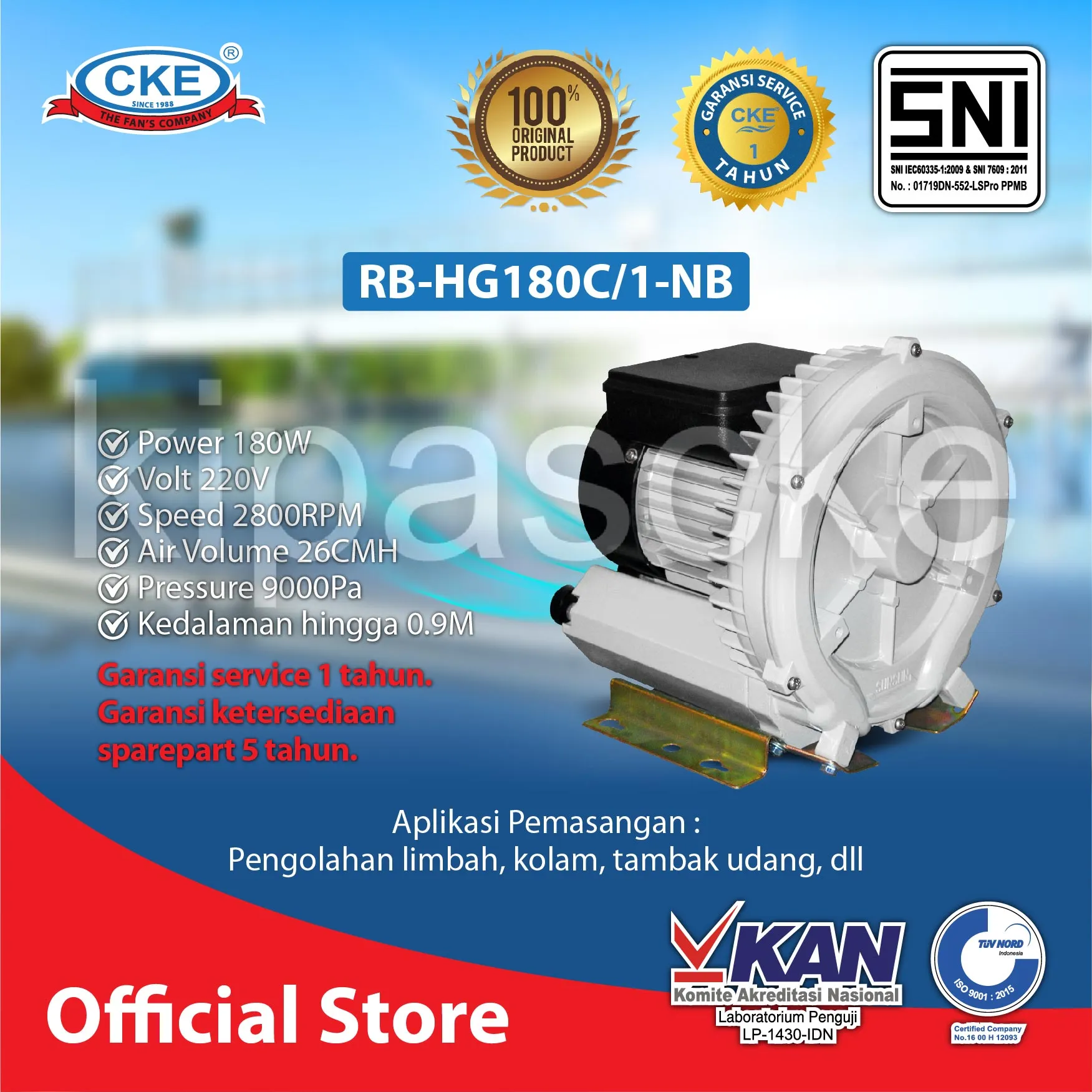 RB-HG180C/1-NB | Ring Blower | KIPAS CKE