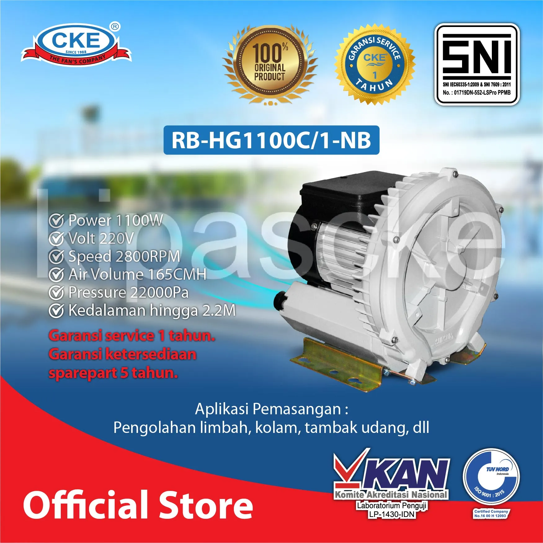 RB-HG1100C/1-NB | Ring Blower | KIPAS CKE