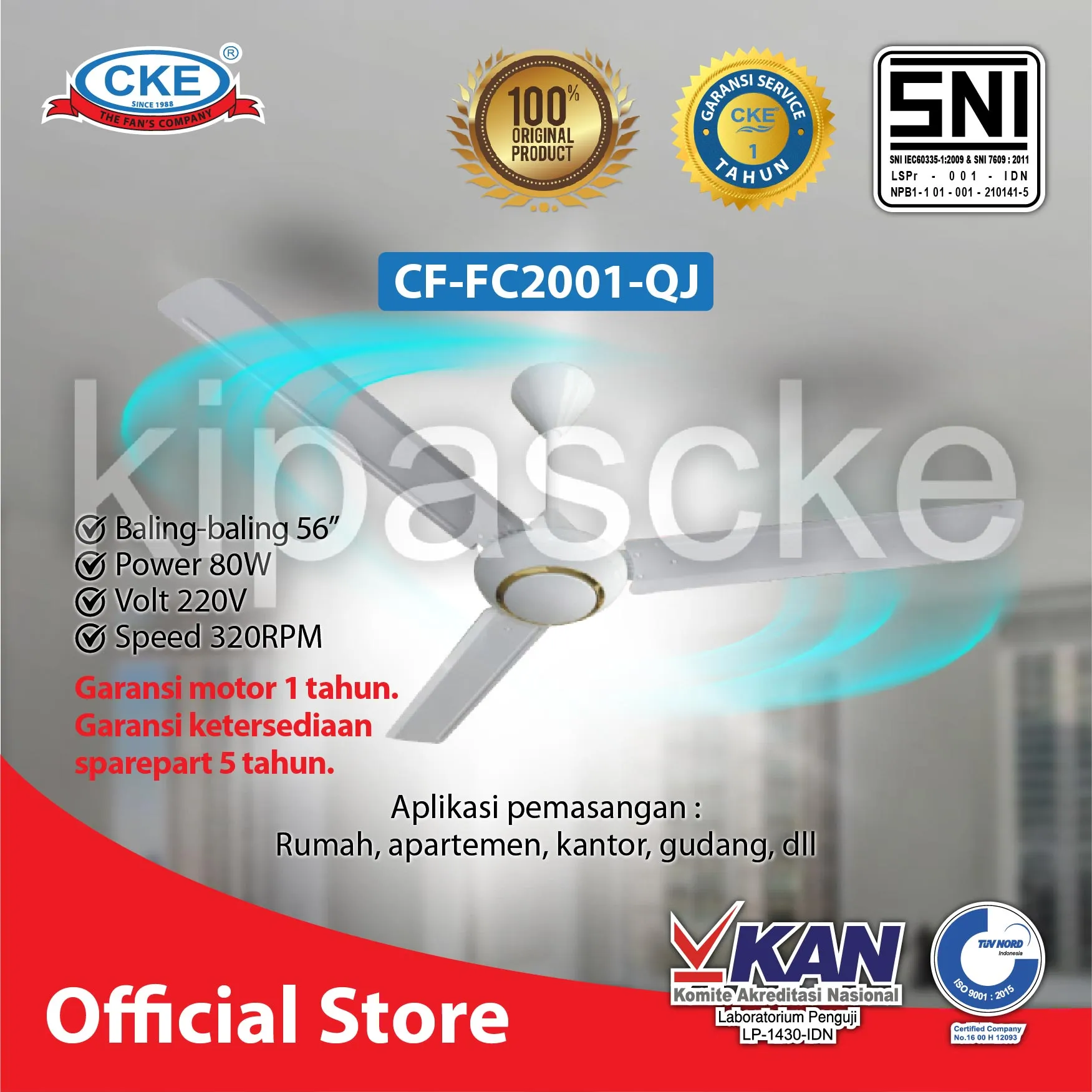 CF-FC2001-QJ | Ceiling Fan | KIPAS CKE