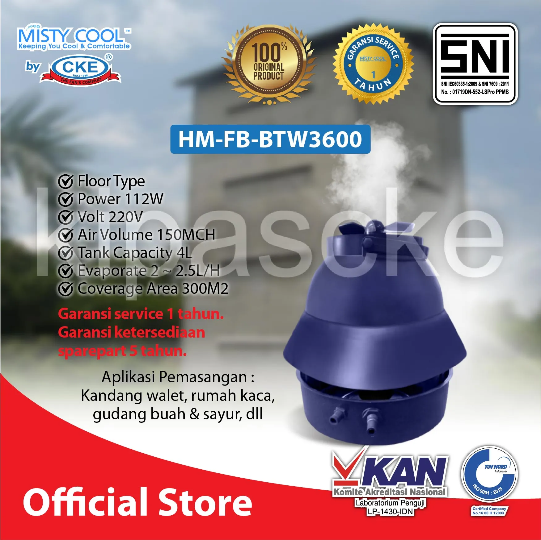 HM-FB-BTW3600 | Humidifier | KIPAS CKE