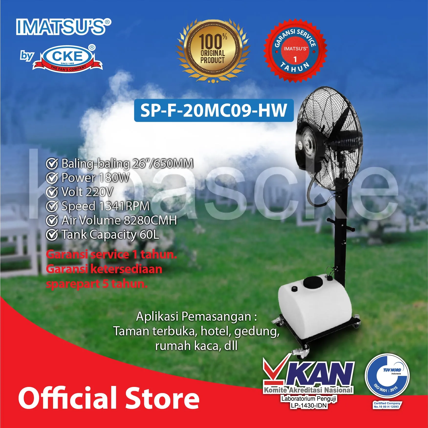 SP-F-20MC09-HW | Spray Fan | KIPAS CKE