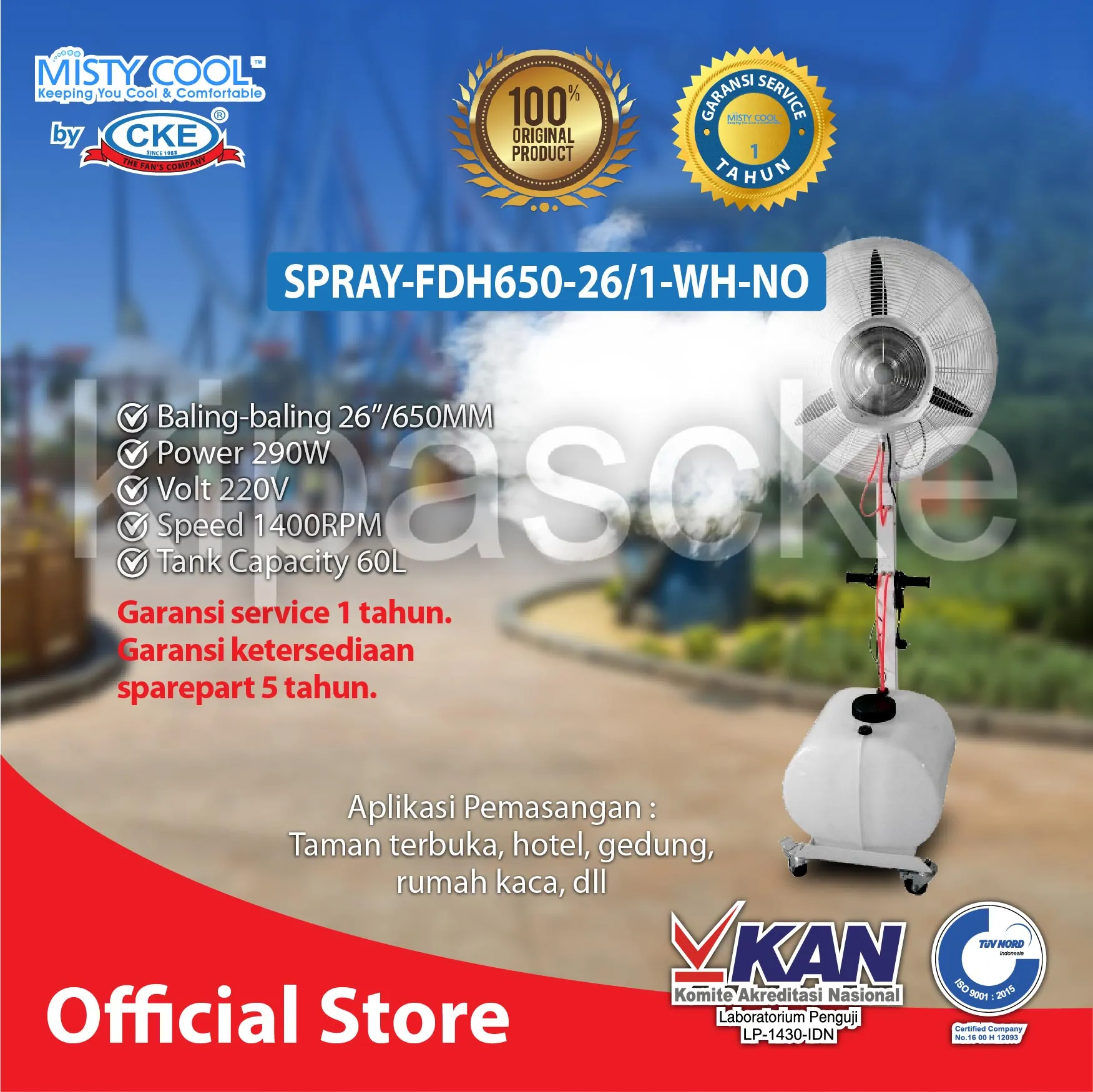 SPRAY-FDH650-26/1-WH-NO | Spray Fan | KIPAS CKE