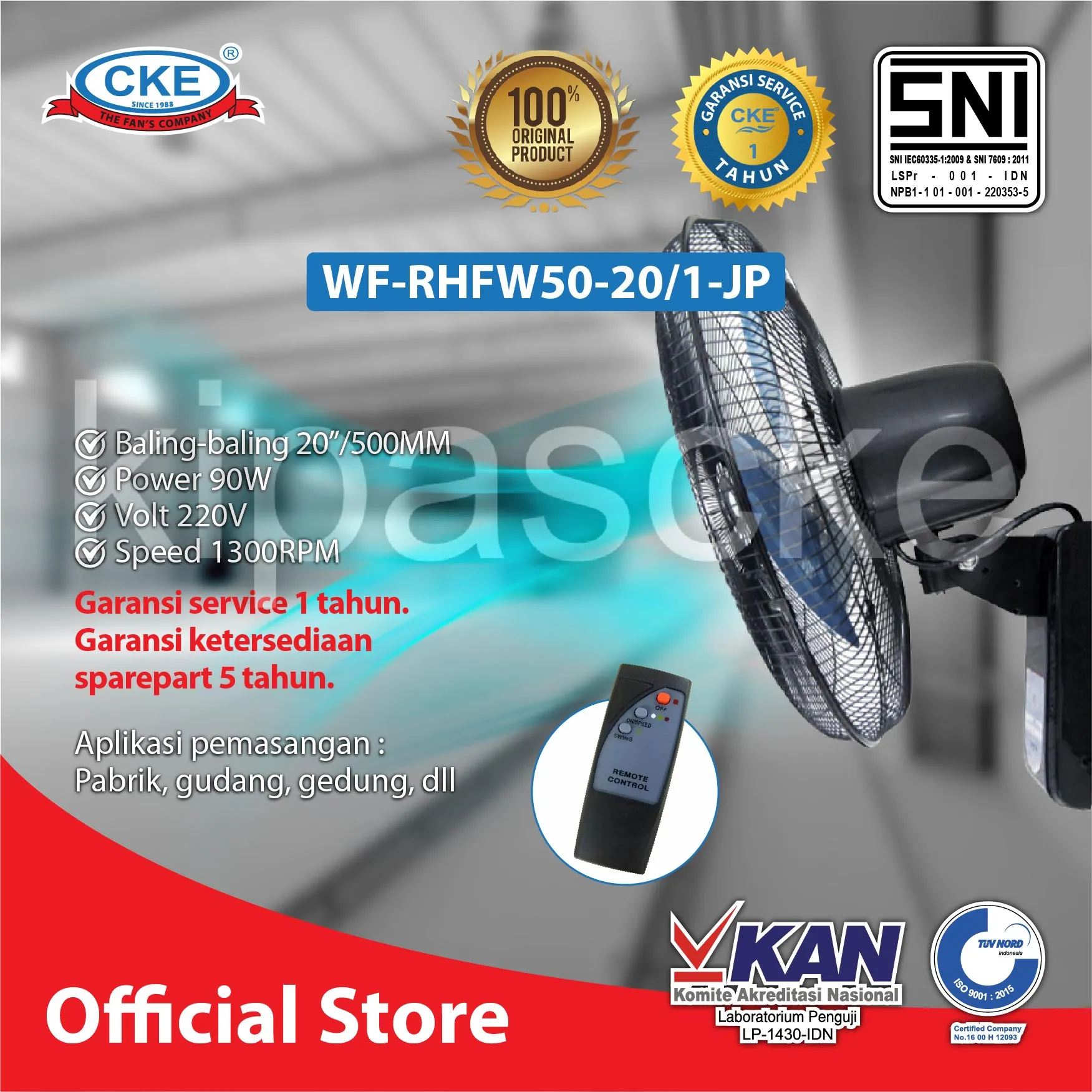 WF-RHFW50-20/1-JP | Wall Fan | KIPAS CKE