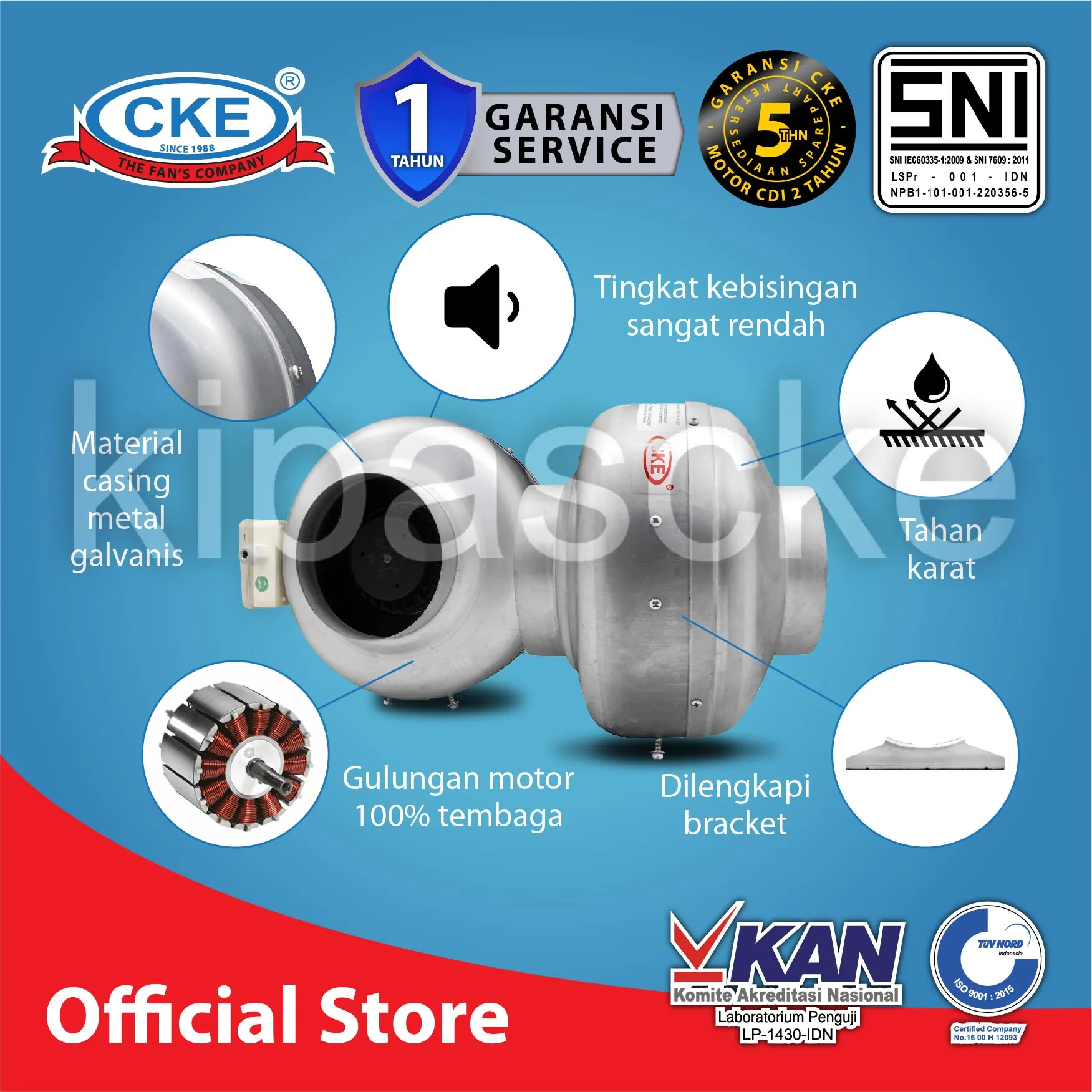 CI-CDI100-NO | Inline Duct | KIPAS CKE